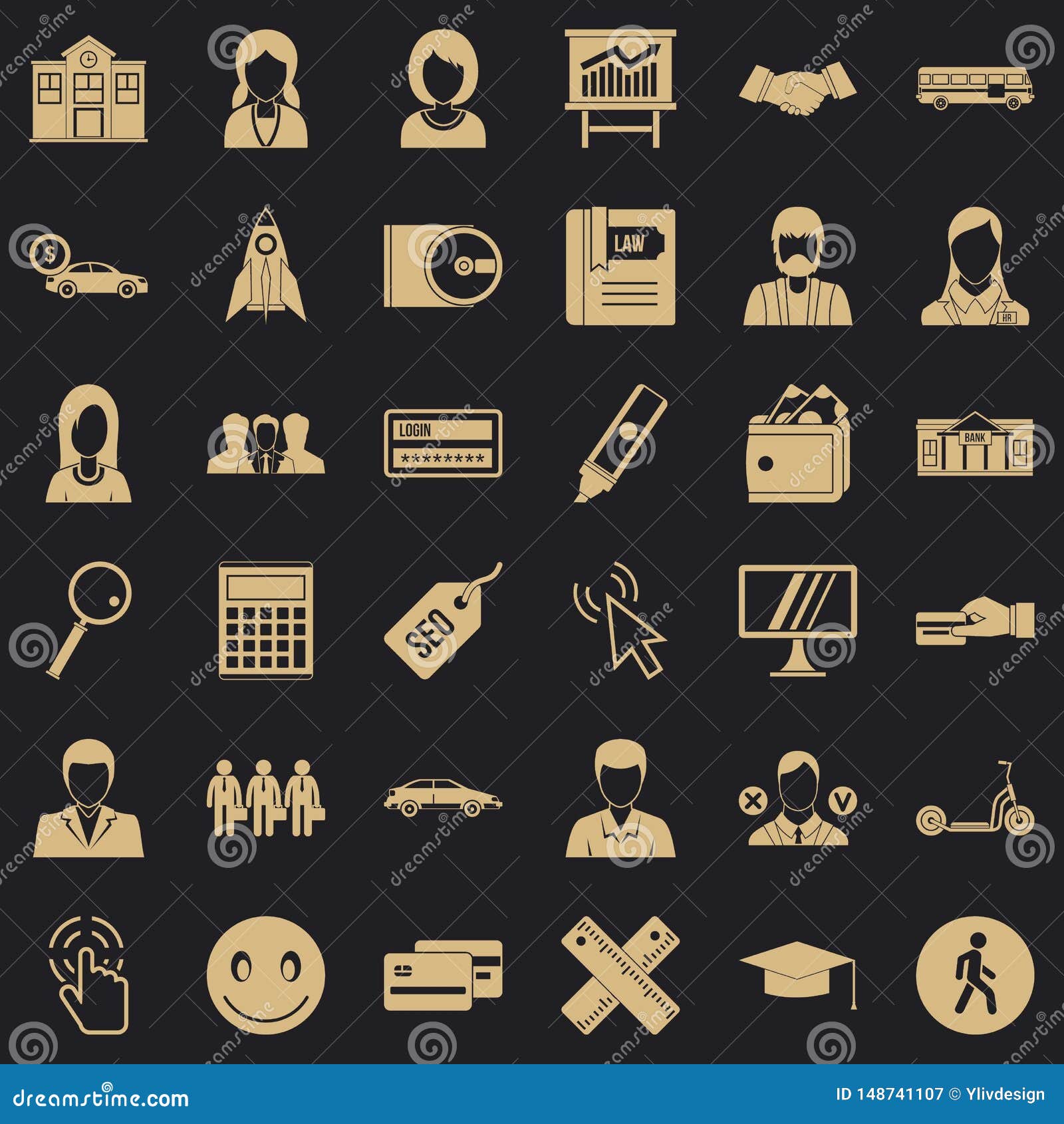 Initiation Icons Set, Simple Style Stock Vector - Illustration of icon ...