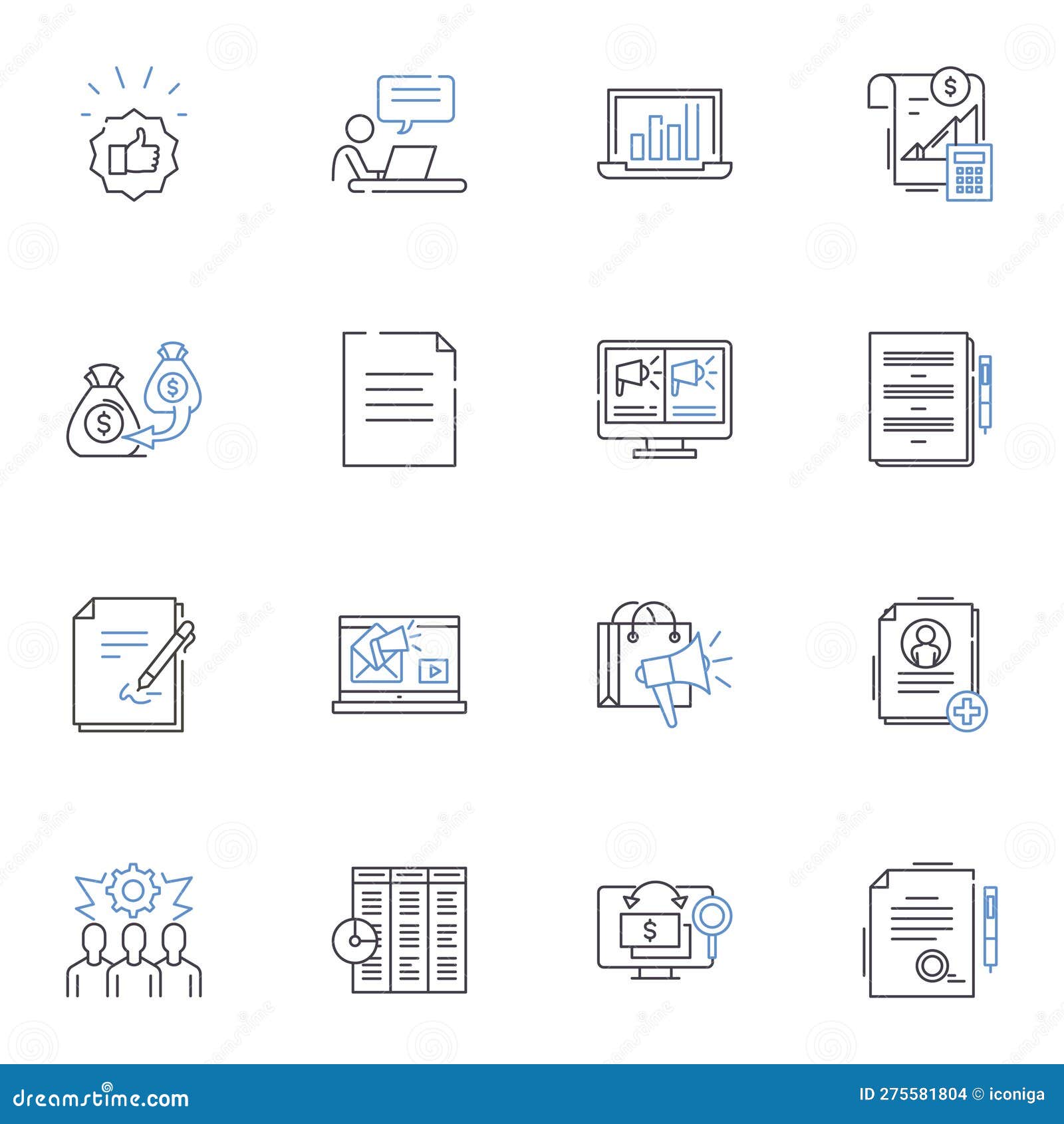 Initiation Phase Line Icons Collection. Beginnings, Entry, Launch ...