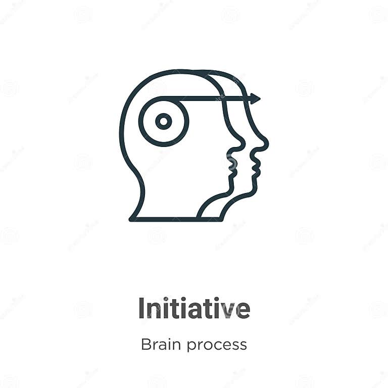 Initiative Outline Vector Icon. Thin Line Black Initiative Icon, Flat ...