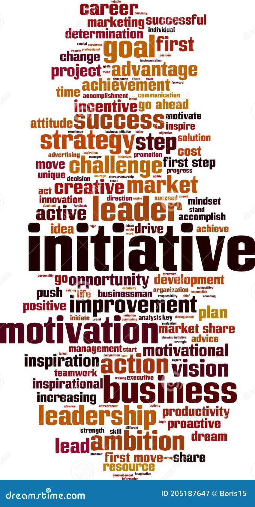 Initiative word cloud stock vector. Illustration of project - 205187647
