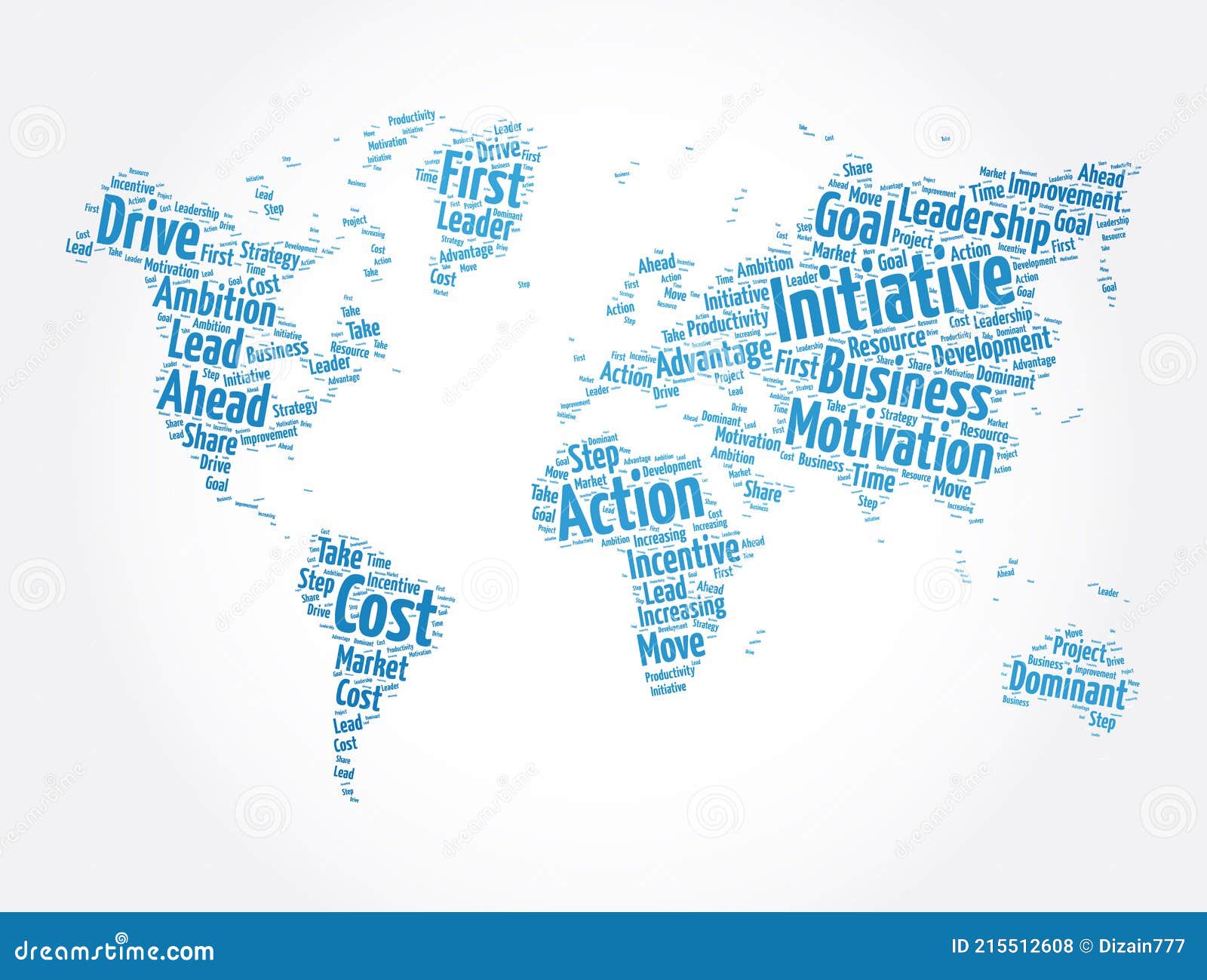 Initiative World Map Word Cloud Collage, Concept Background Stock ...