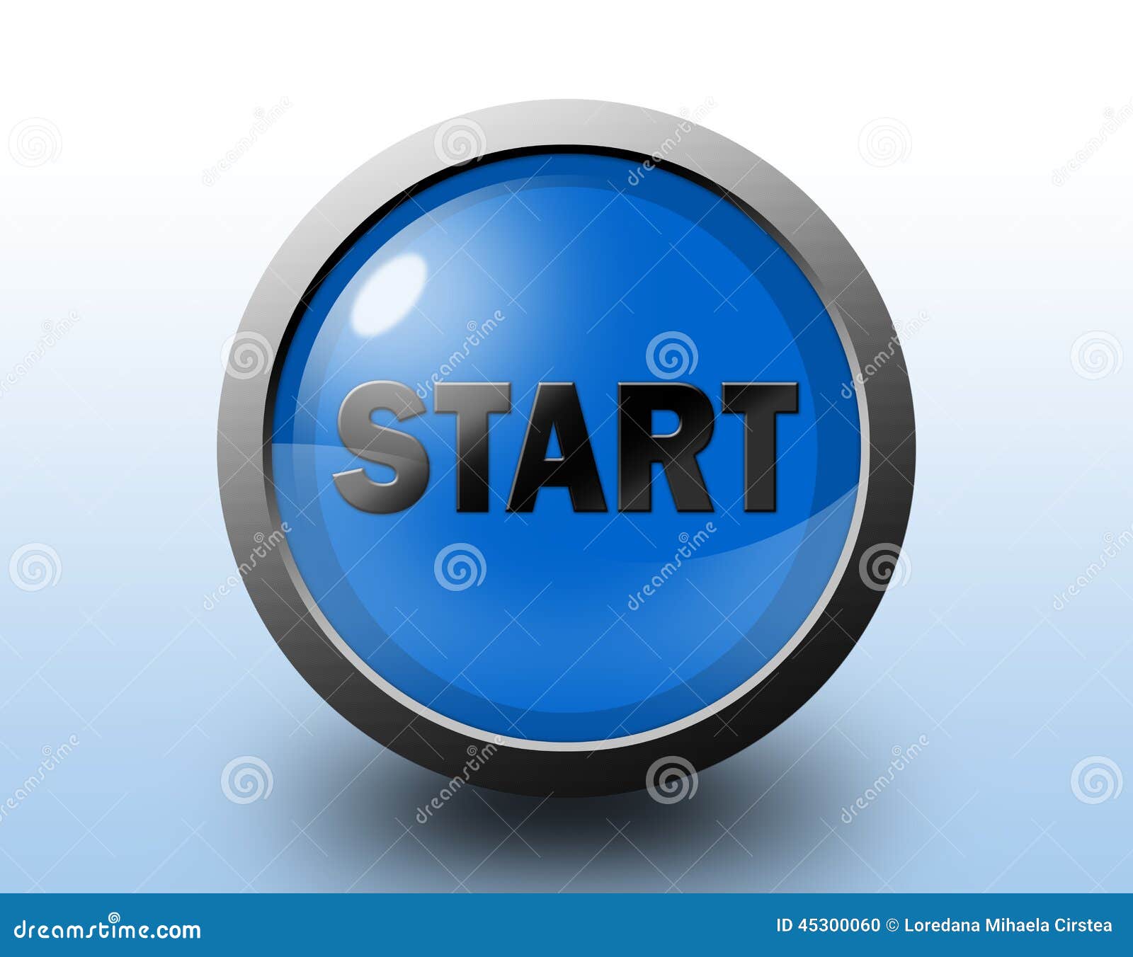 Inizi l'icona Tasto lucido illustrazione di stock. Illustrazione di ...