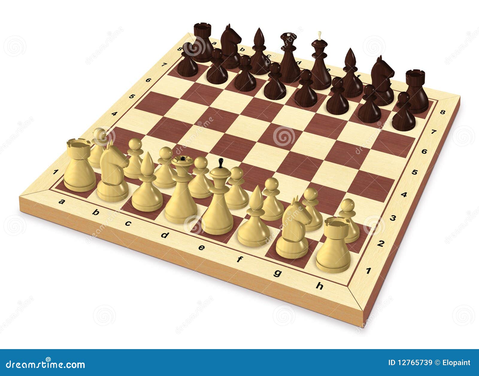 Inizio Del Gioco Di Scacchi Illustrazione di Stock - Illustrazione di ...