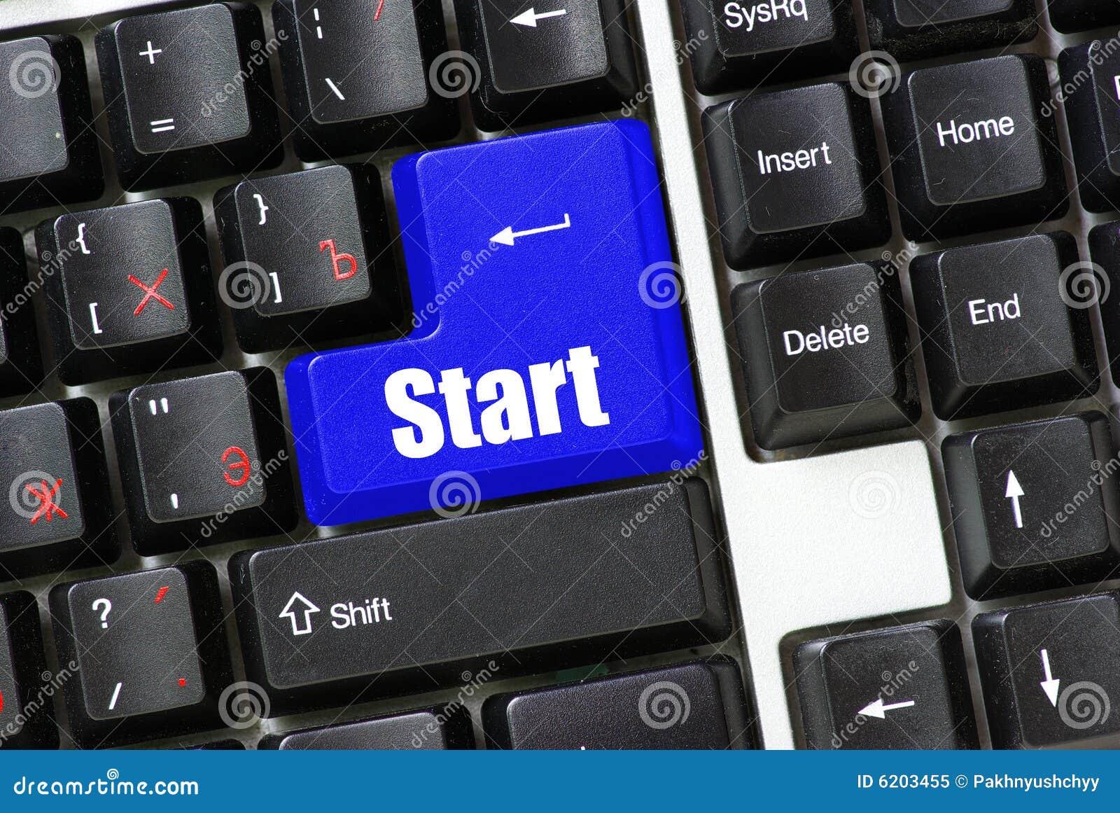 Inizio del tasto immagine stock. Immagine di segno, tasto - 6203455