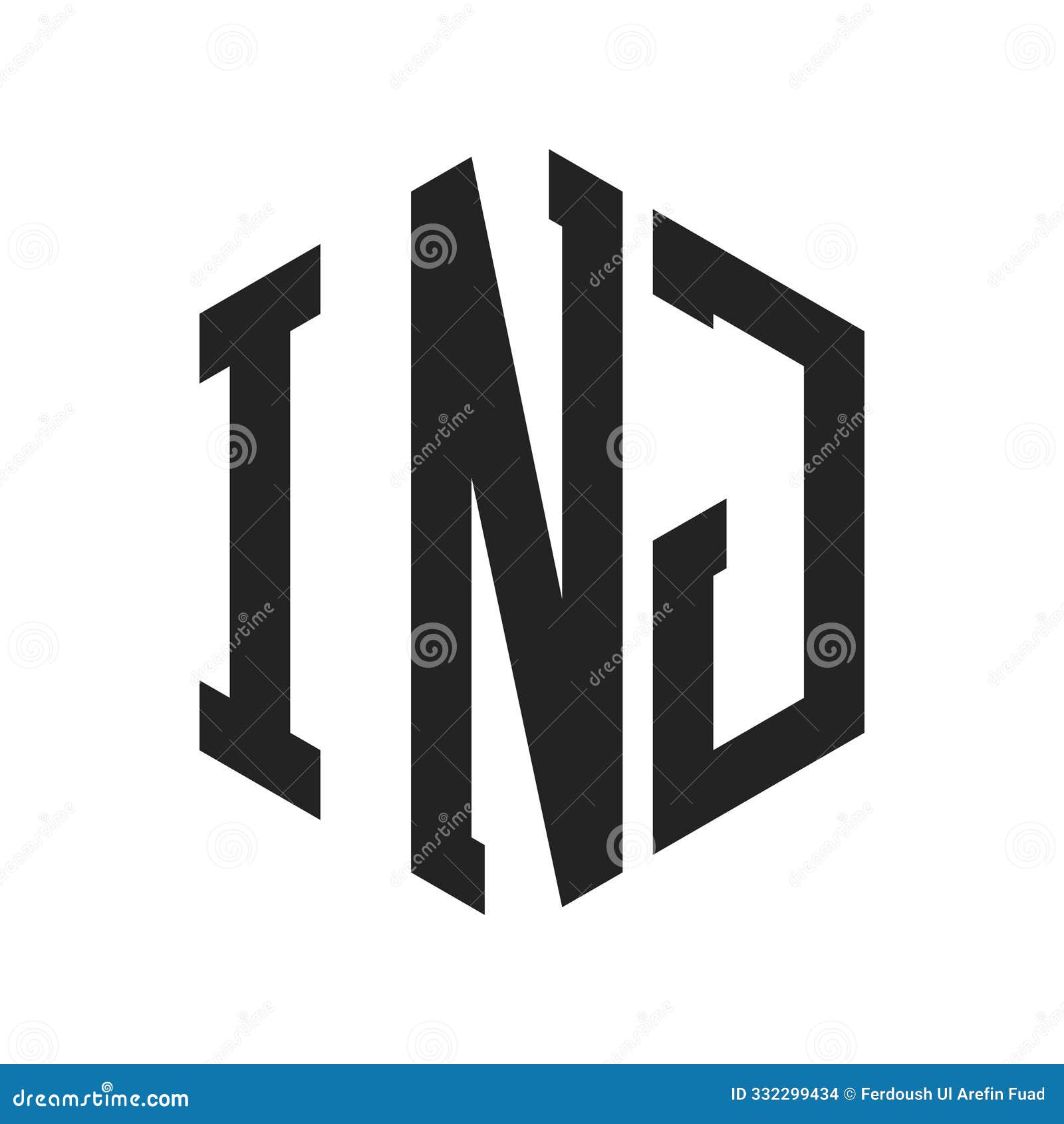 INJ Logo Design. Initial Letter INJ Monogram Logo Using Hexagon Shape ...