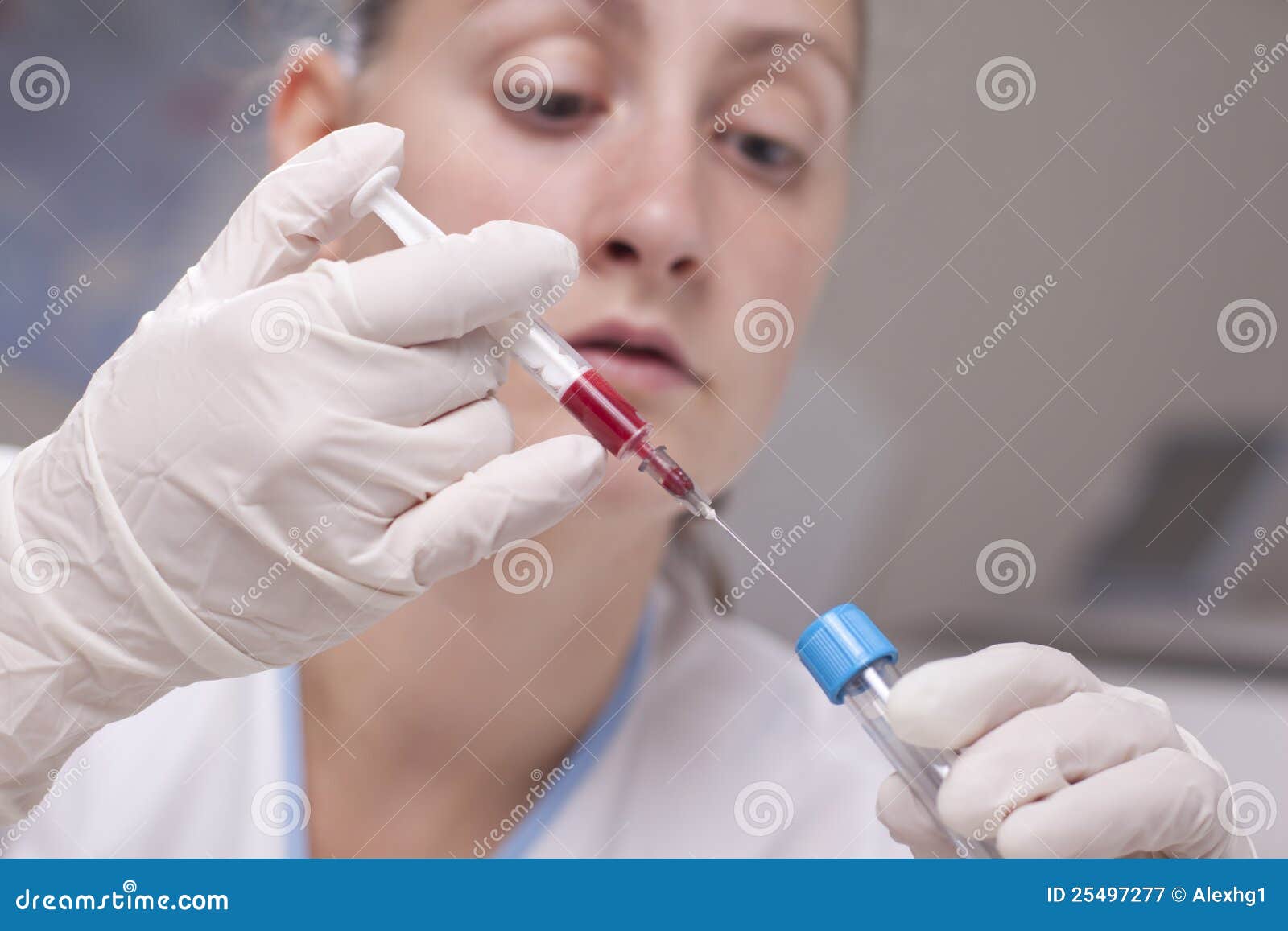 Injecting Blood in Test Tube Stock Image - Image of doctor, holding ...
