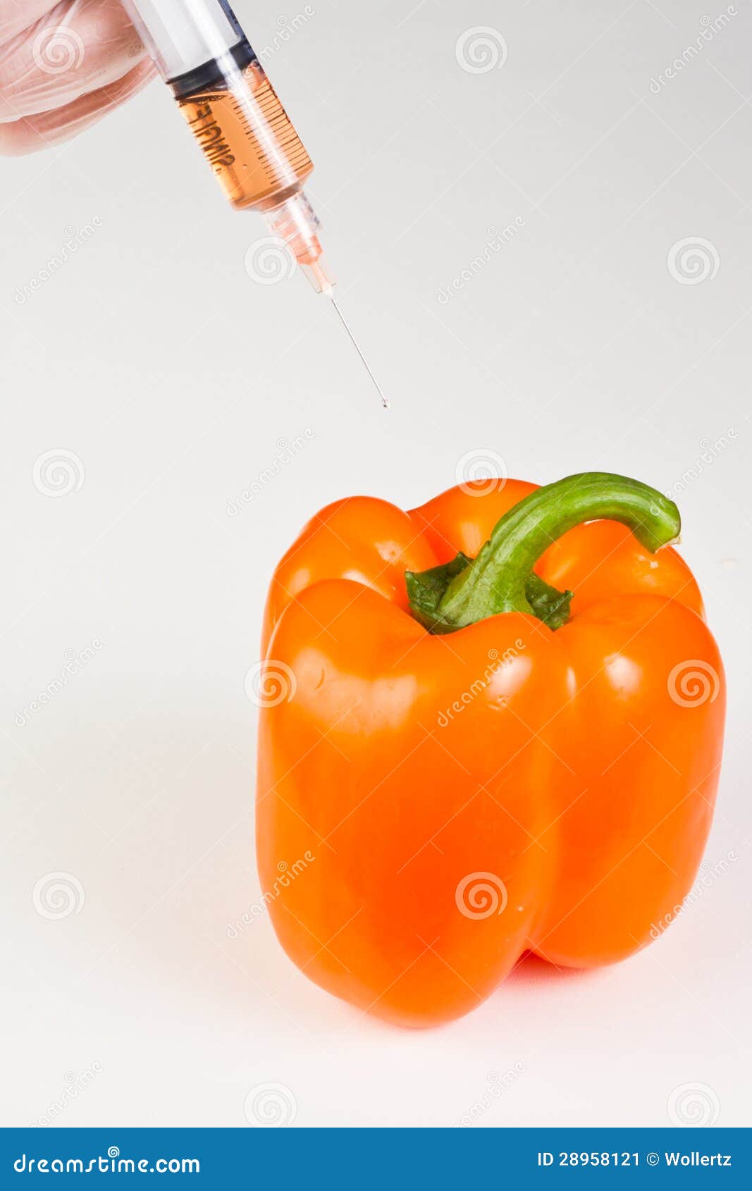 Injecting a Gmo Bell Pepper Stock Image - Image of close, chemicals ...