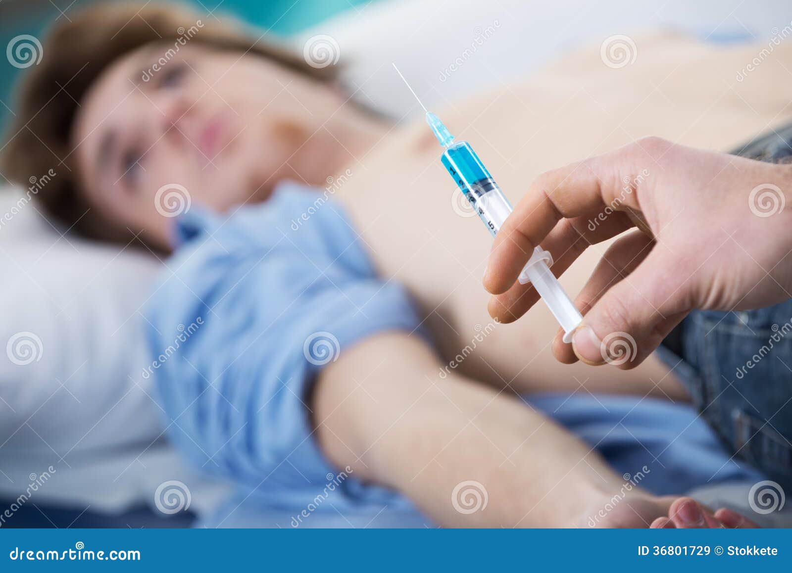 Injecting medication stock image. Image of coat, medical - 36801729