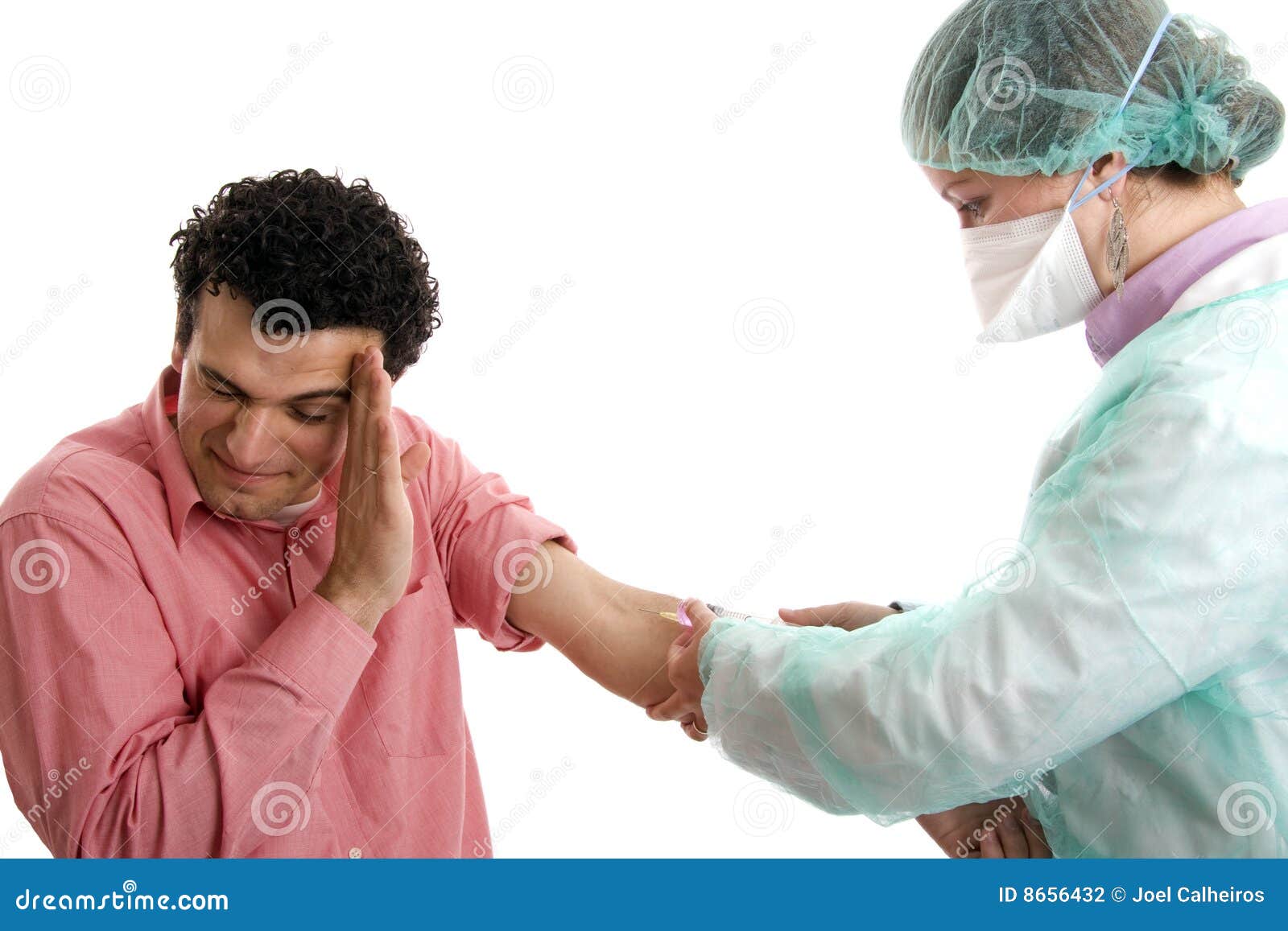 Injection afraid stock photo. Image of person, health - 8656432