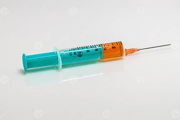 Injection against the flu stock image. Image of treatment - 204364871