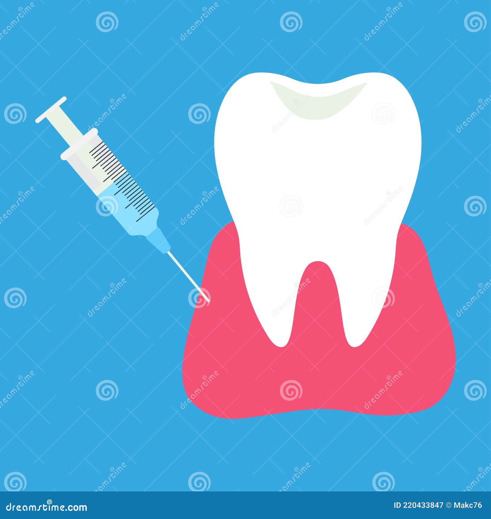 Injection of Anesthesia for Treatment of Tooth Stock Vector ...