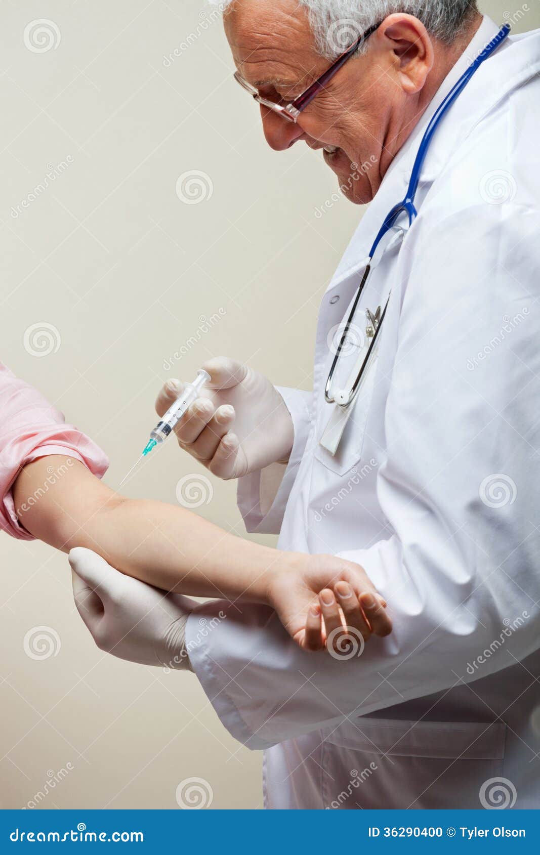Injection in Arm stock photo. Image of anonymous, adult - 36290400