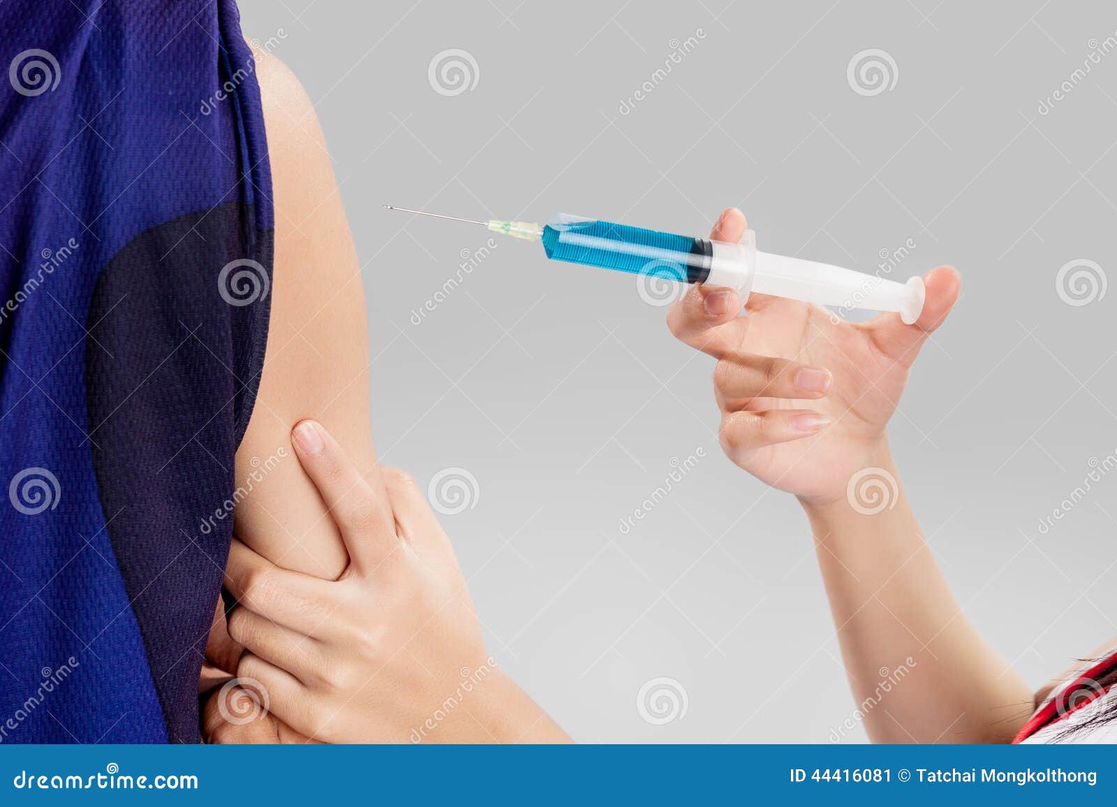Injection in arm stock image. Image of hand, medical - 44416081