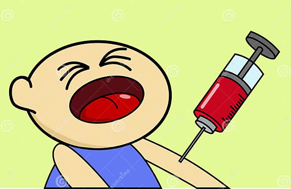 Injection Boy stock vector. Illustration of needle, phobia - 1171647
