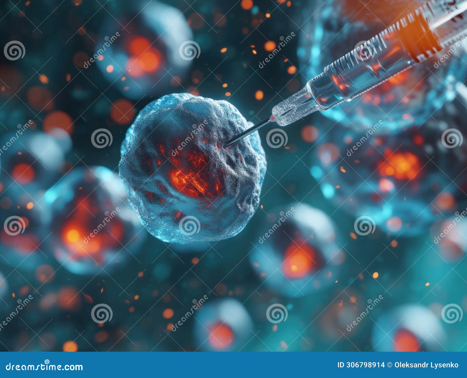 Injection into cell macro stock illustration. Illustration of human ...