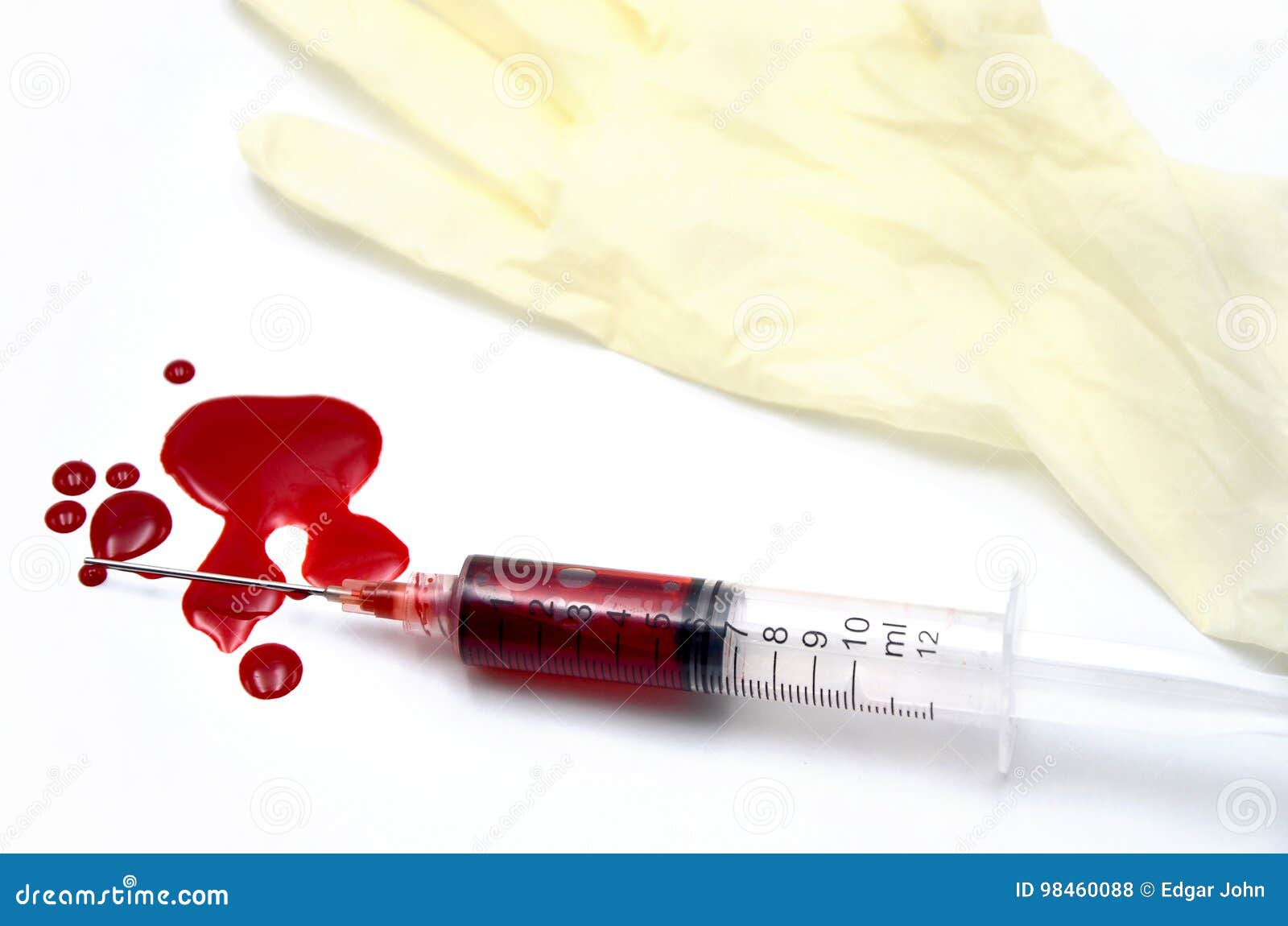 Injection with glove stock photo. Image of liquid, clinic - 98460088