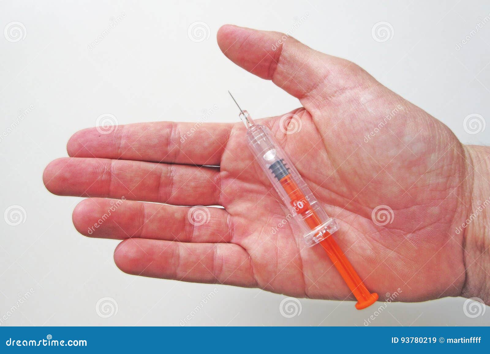 Injection on hand stock image. Image of drugs, hand, needle - 93780219