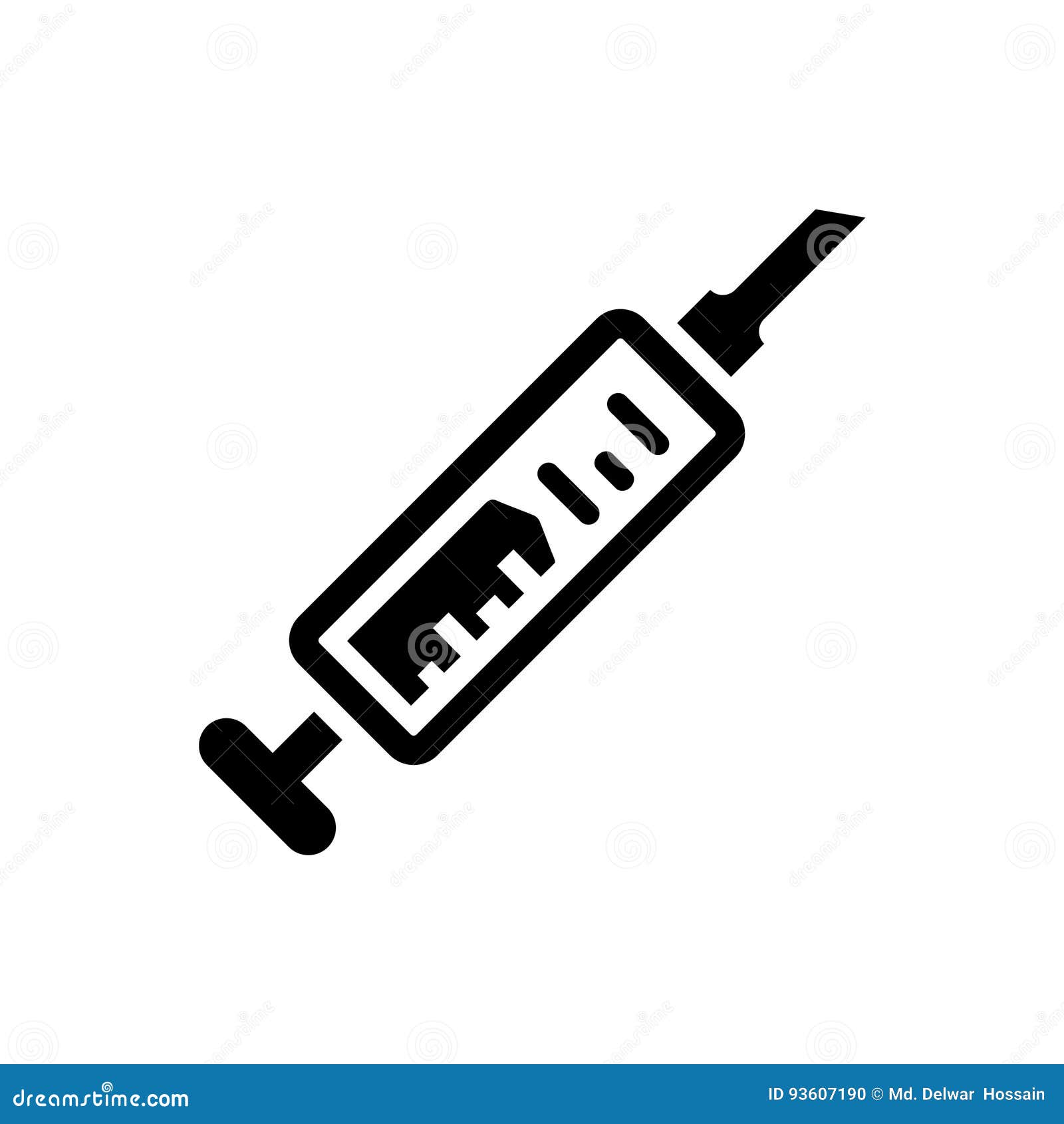 Injection Icon stock vector. Illustration of icon, steroid - 93607190