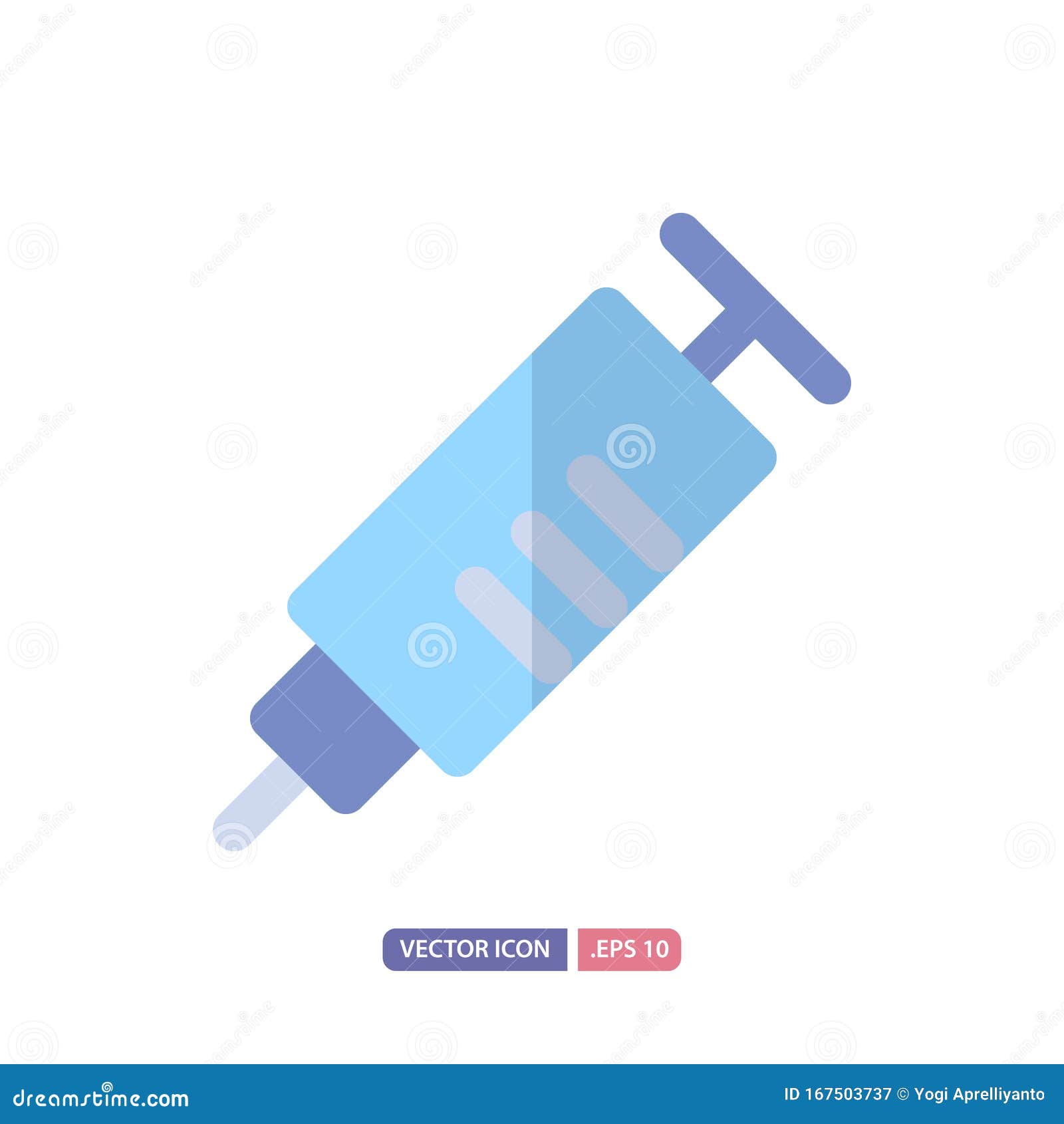Injection Icon in Flat Style. Vector Logo Design Template. Modern ...
