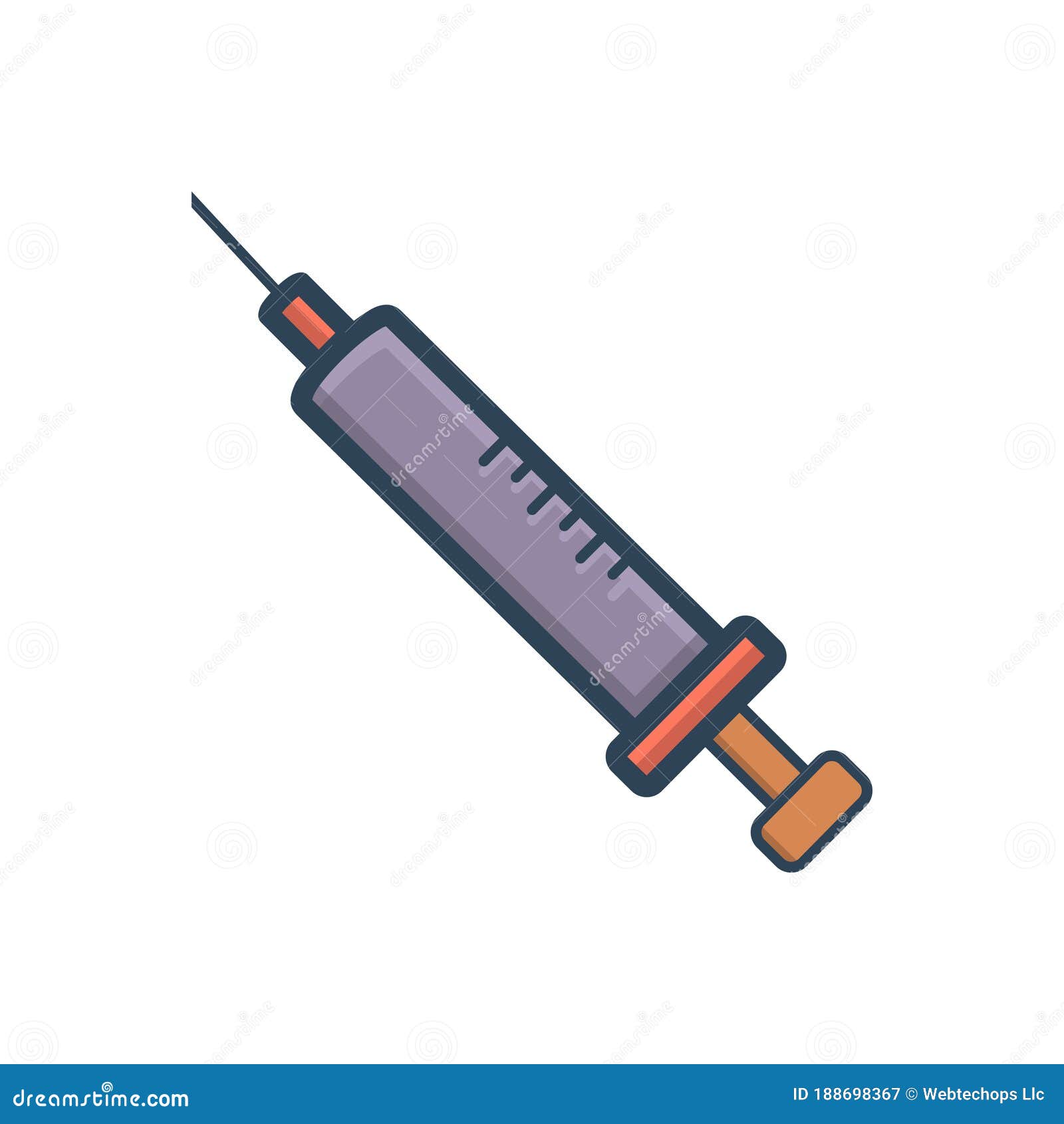Color Illustration Icon for Injection, Needle and Syringe Stock ...