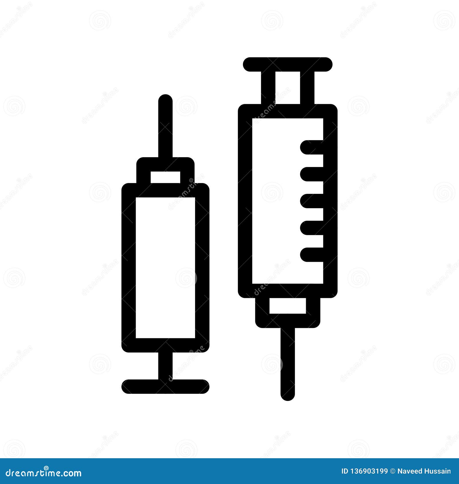 Injection line vector icon stock vector. Illustration of design - 136903199