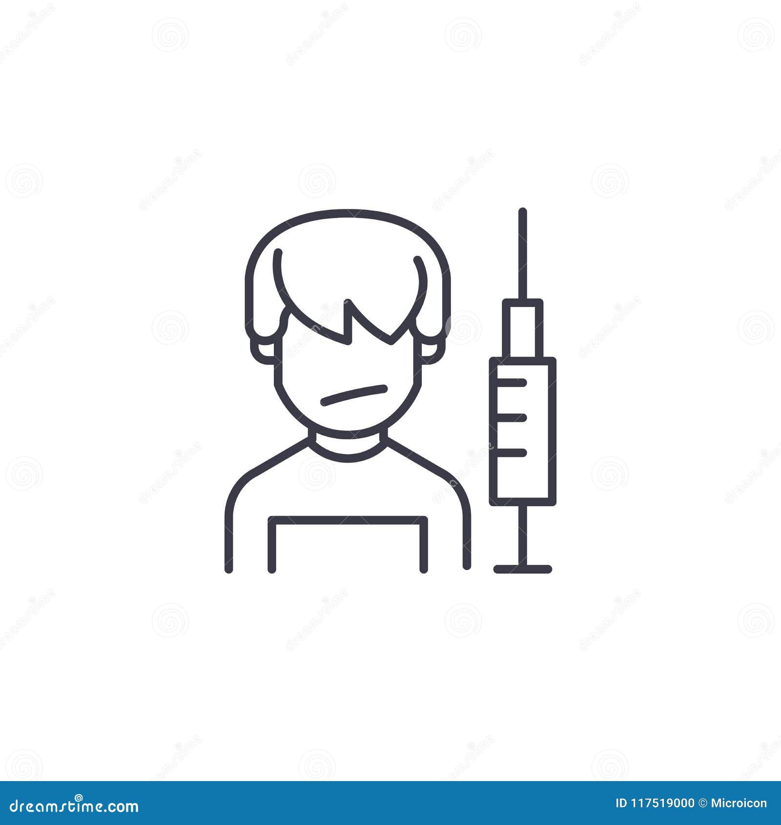 Injection Linear Icon Concept. Injection Line Vector Sign, Symbol ...