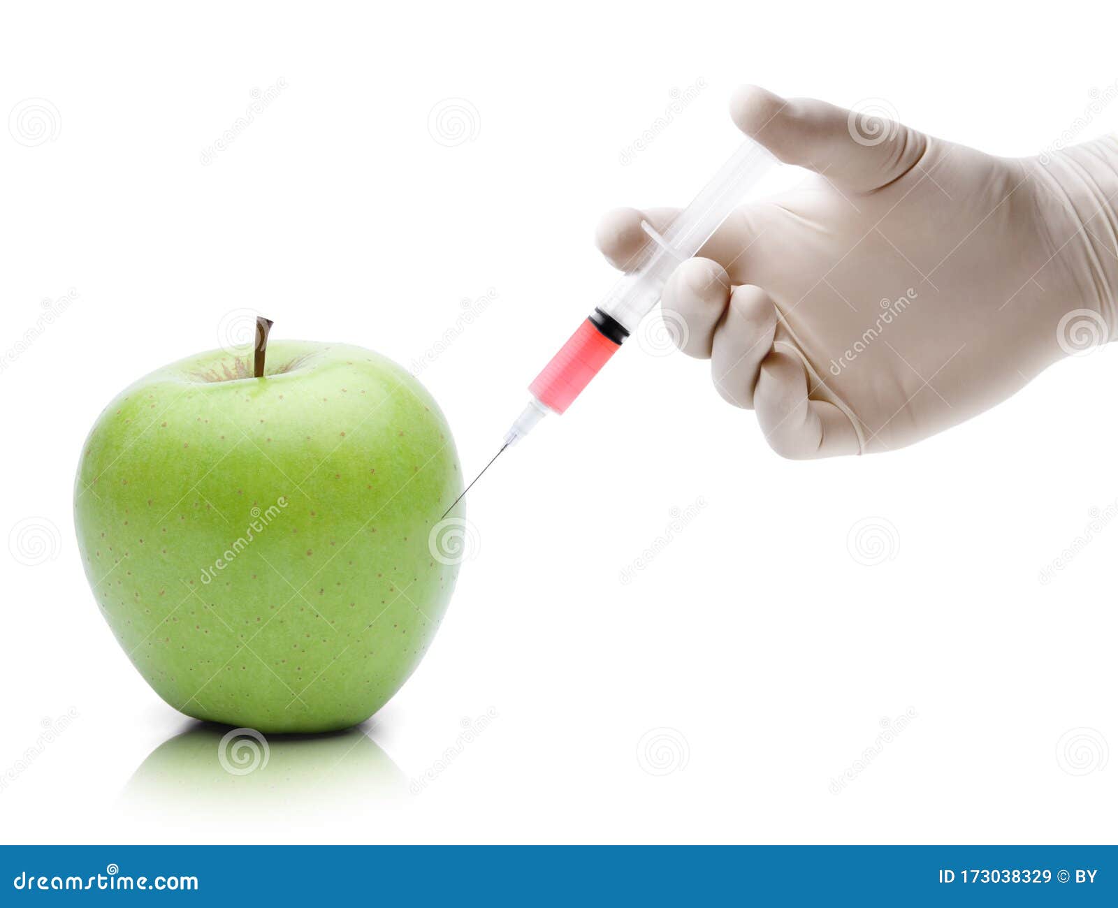 Injection of a Liquid into a Fruit Stock Image - Image of fresh, needle ...
