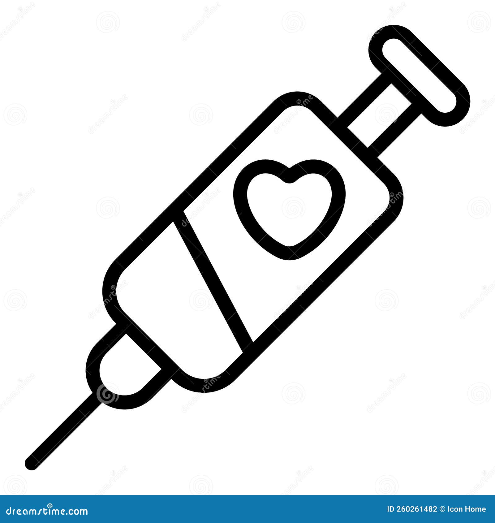 Injection, , Love Inject Simple Line Stock Vector - Illustration of ...