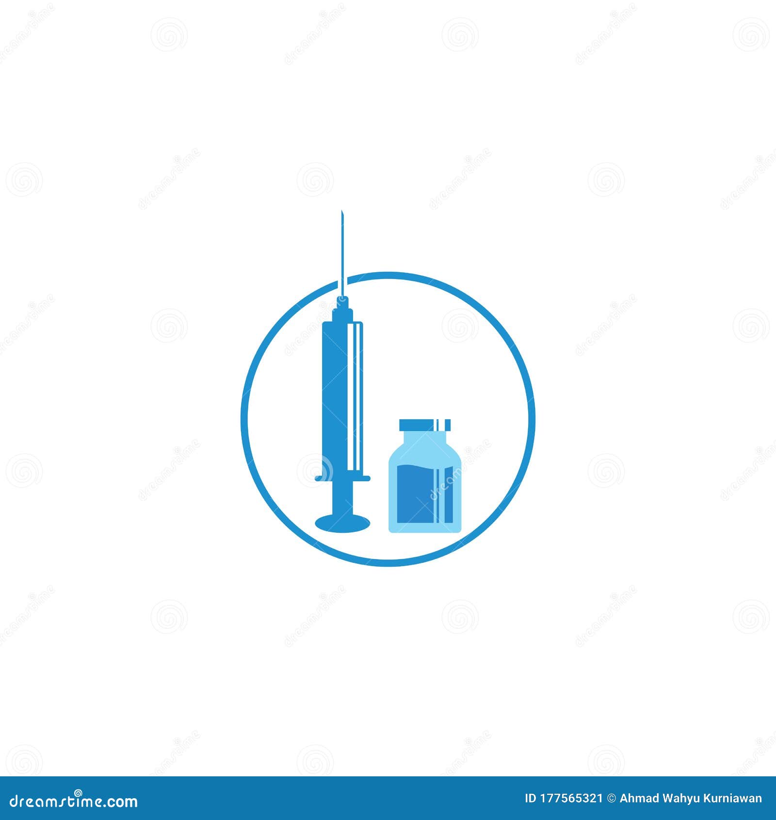 Injection medical icon stock vector. Illustration of chemical - 177565321