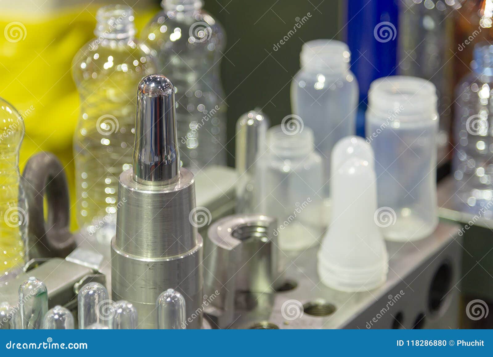 The Injection Mold Insert Part for Make Plastic Bottle Stock Photo ...