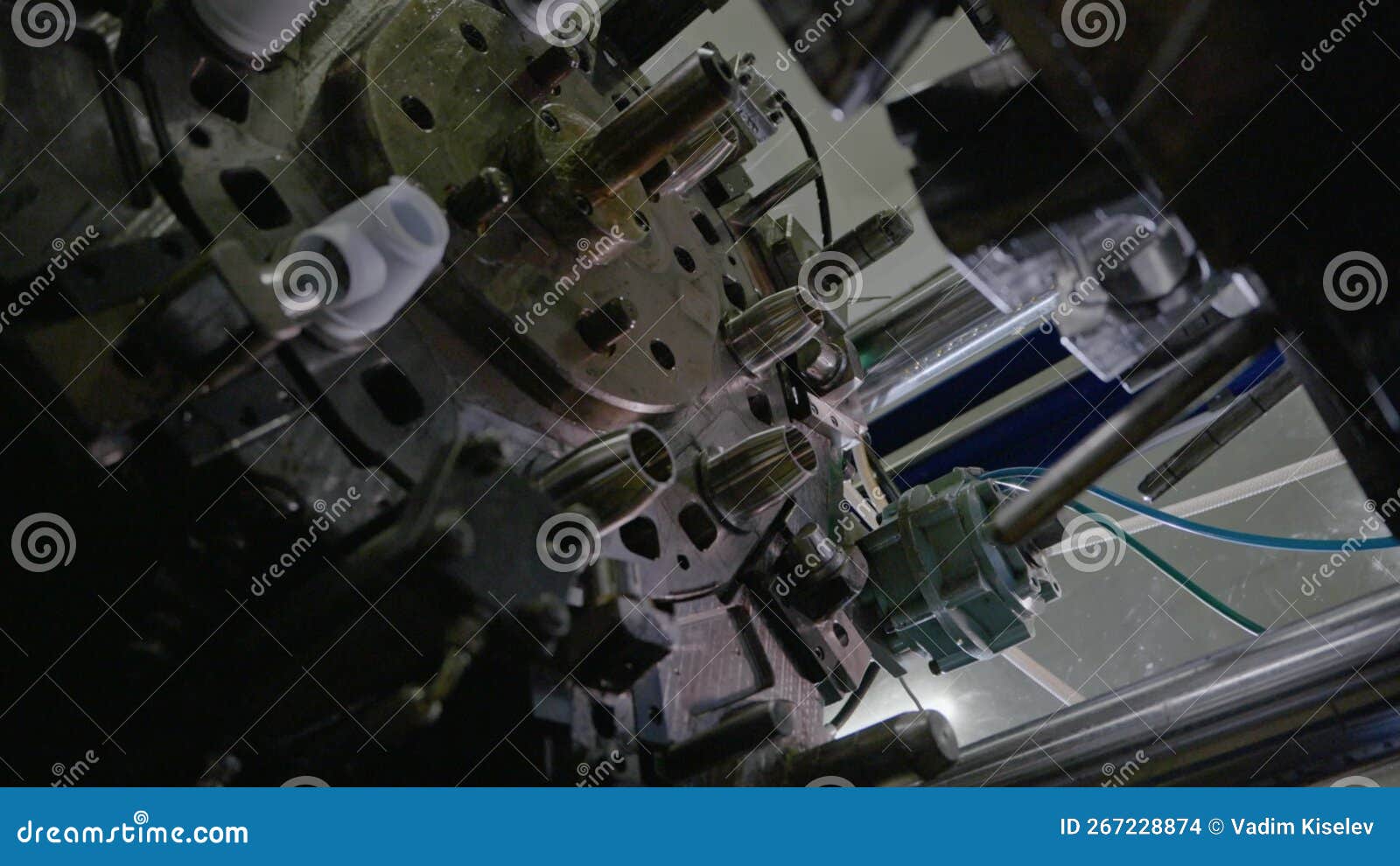 Injection Molding Machine for Plastic Products during Operation ...