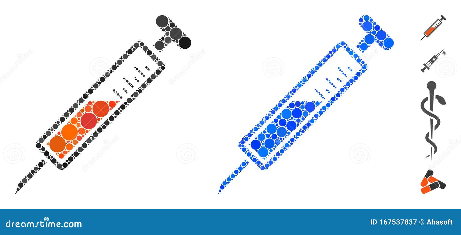 Injection Mosaic Icon of Circles Stock Illustration - Illustration of ...