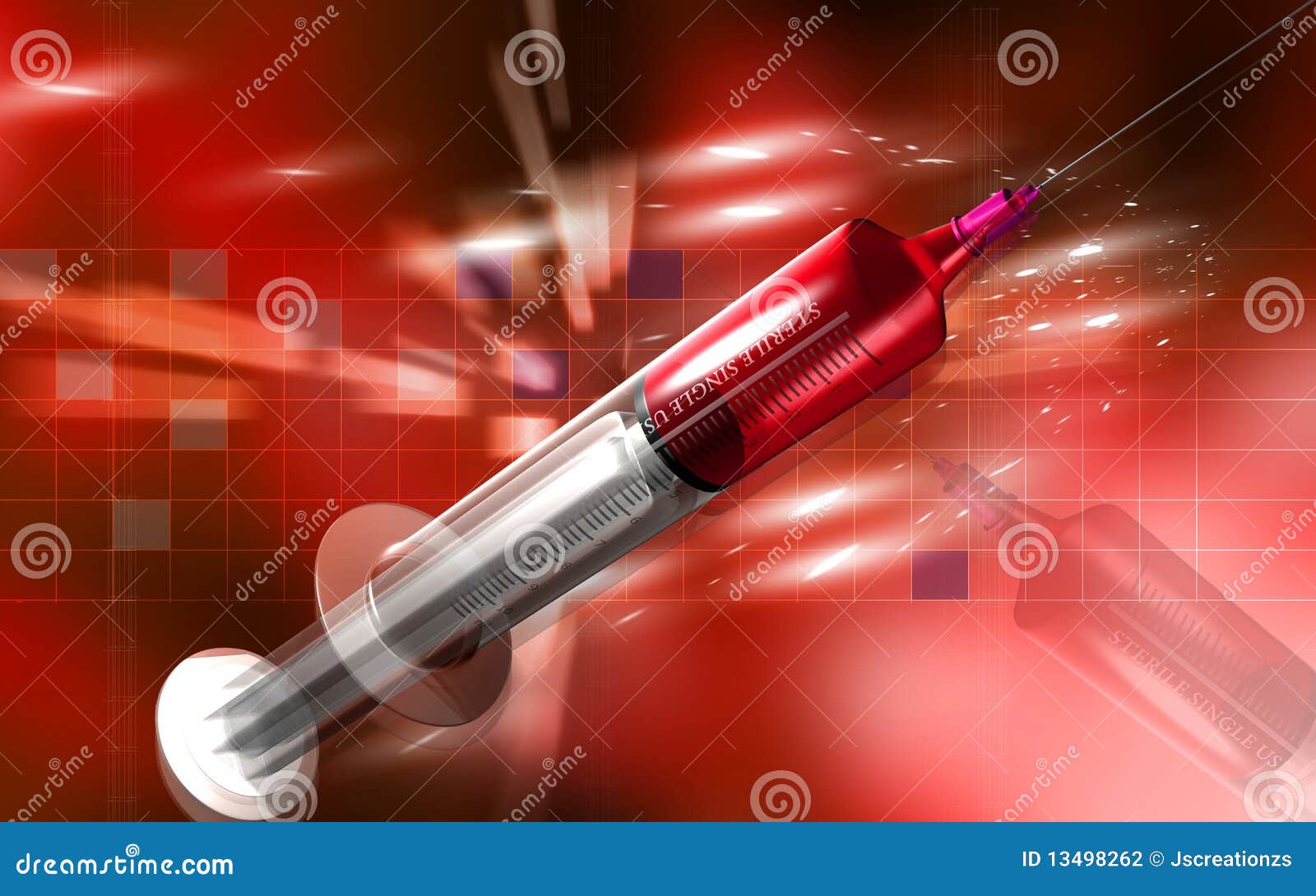 The Injection Needle Of A Syringe Forms An Ascending Line Diagram ...