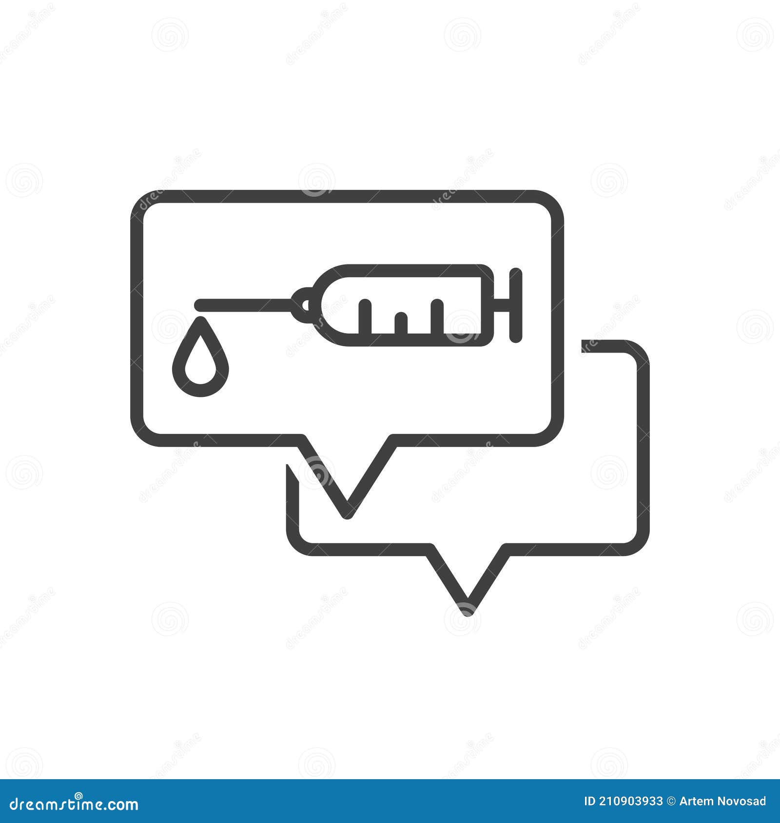 Injection Negotiation Icon from Infection. Image of Two Clouds with ...