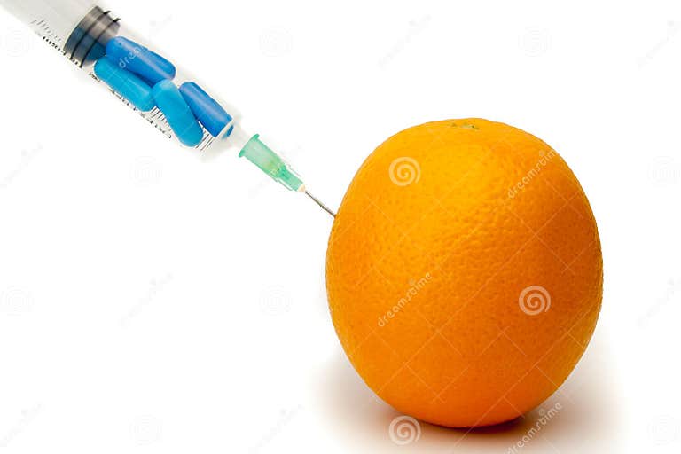 Injection of Orange Vitamins Stock Photo - Image of medicine ...