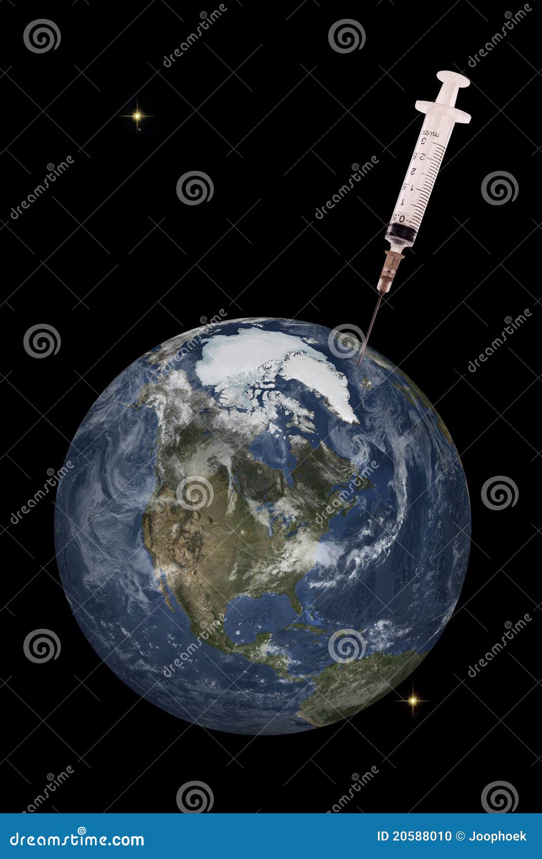 Injection for the Planet Earth Stock Photo - Image of shot, blue: 20588010