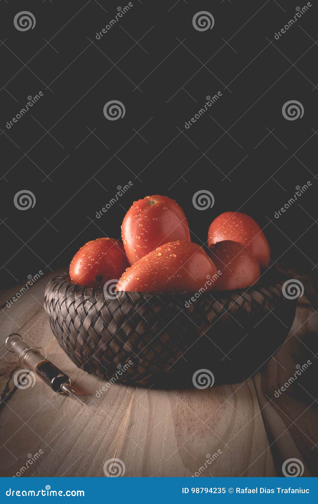 Injection of Poisonous Toxin into an Organic Tomato Stock Image - Image ...