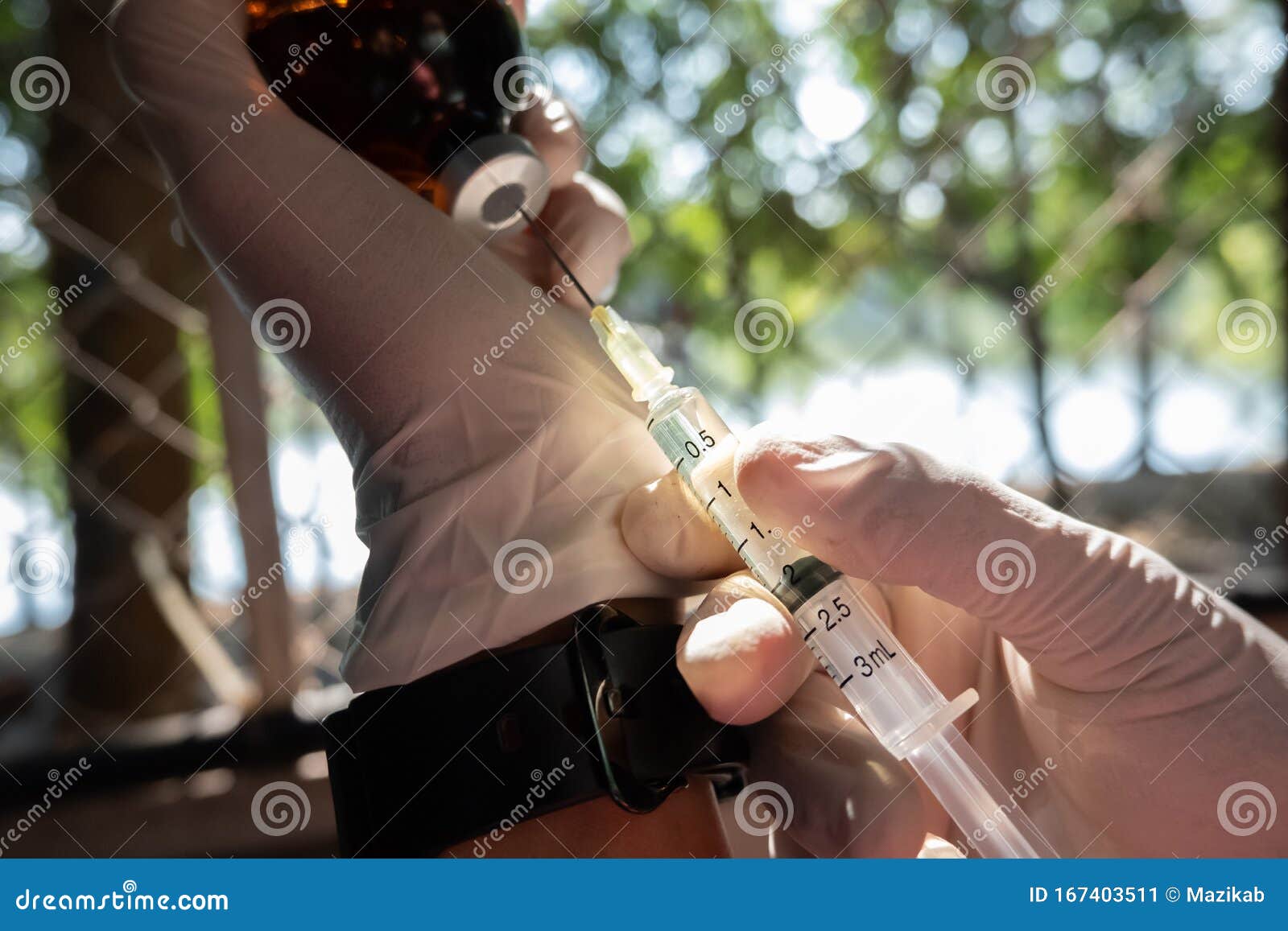 Injection preparation stock image. Image of narcotic - 167403511