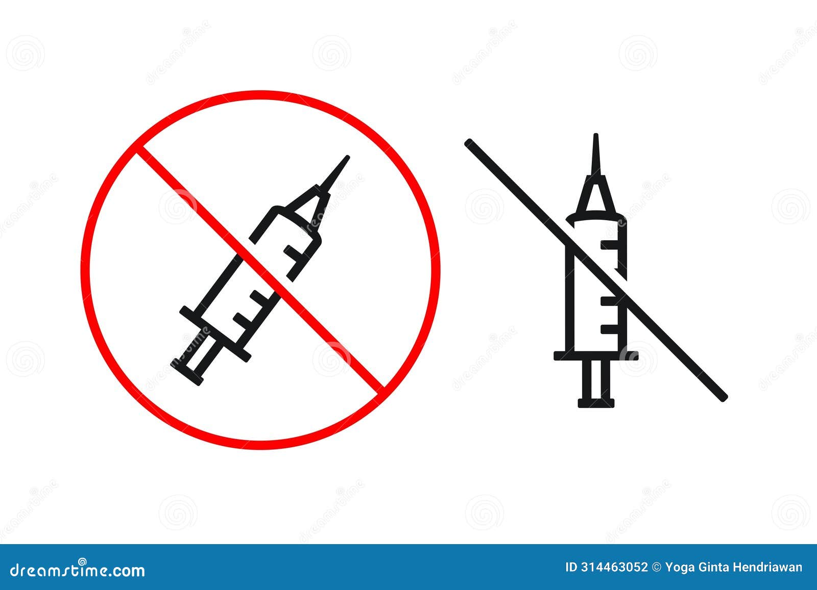 Injection Prohibited Symbol. Illustration Vector Stock Vector ...