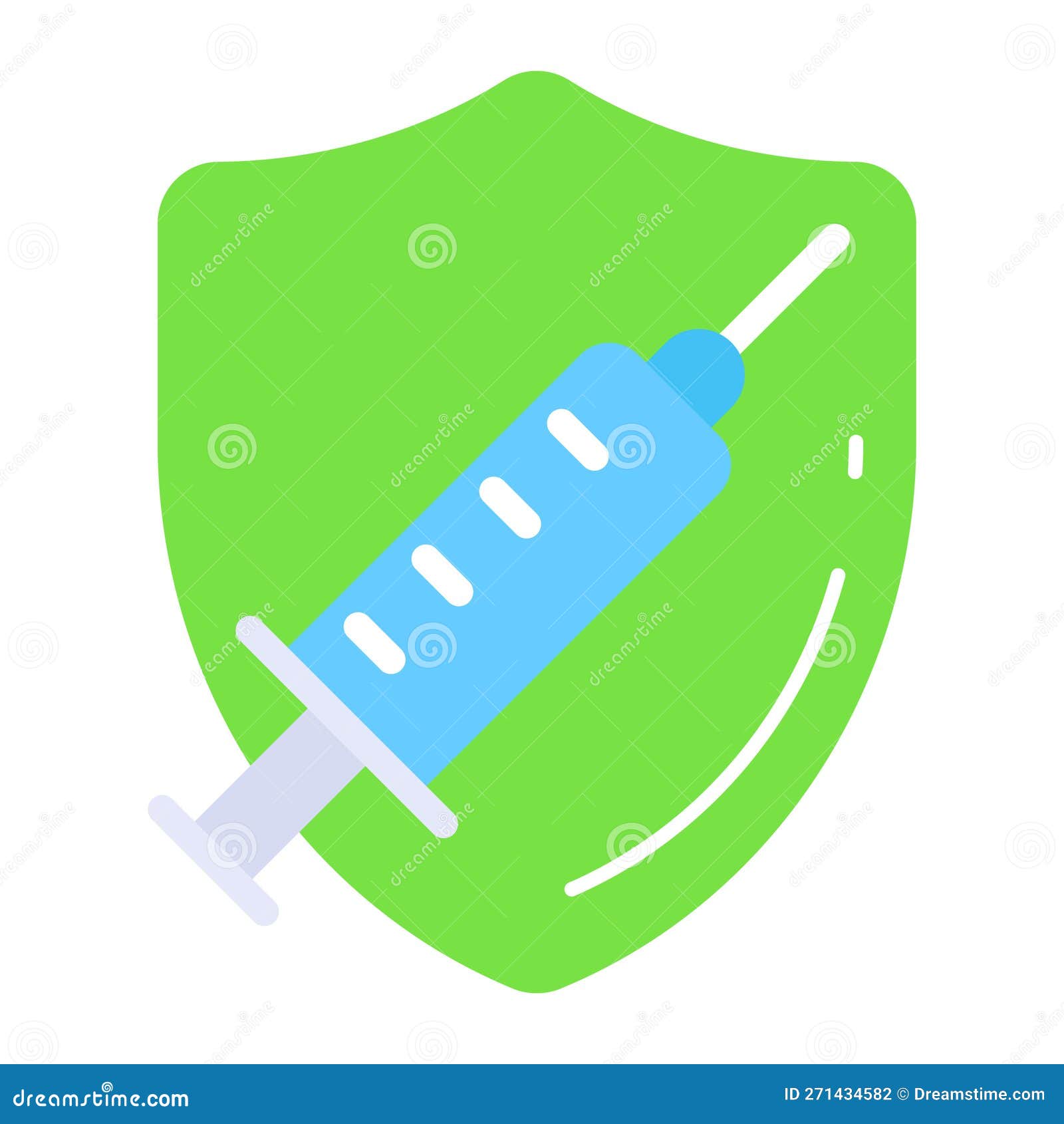 Injection with Shield Vector Design of Vaccination Stock Vector ...