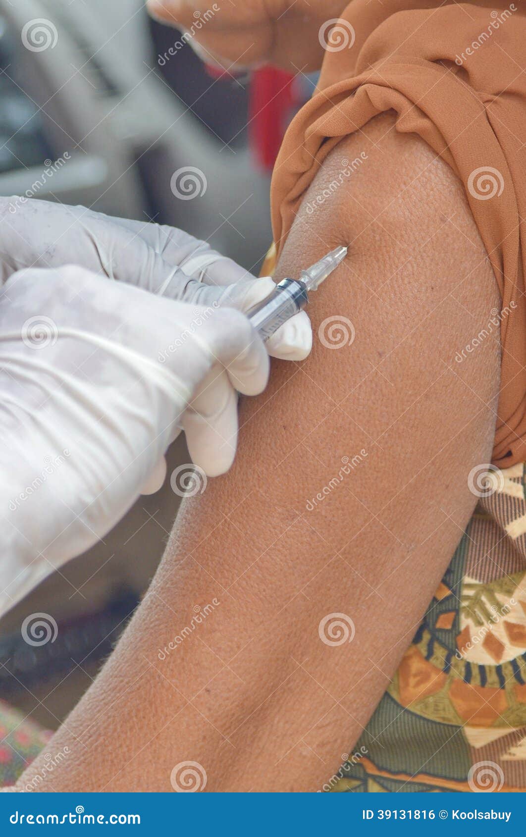 Injection at shoulder. stock photo. Image of illness - 39131816