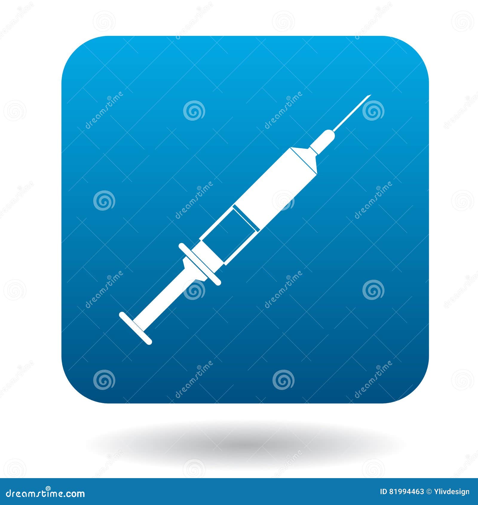 Injection Syringe Icon, Simple Style Stock Vector - Illustration of ...