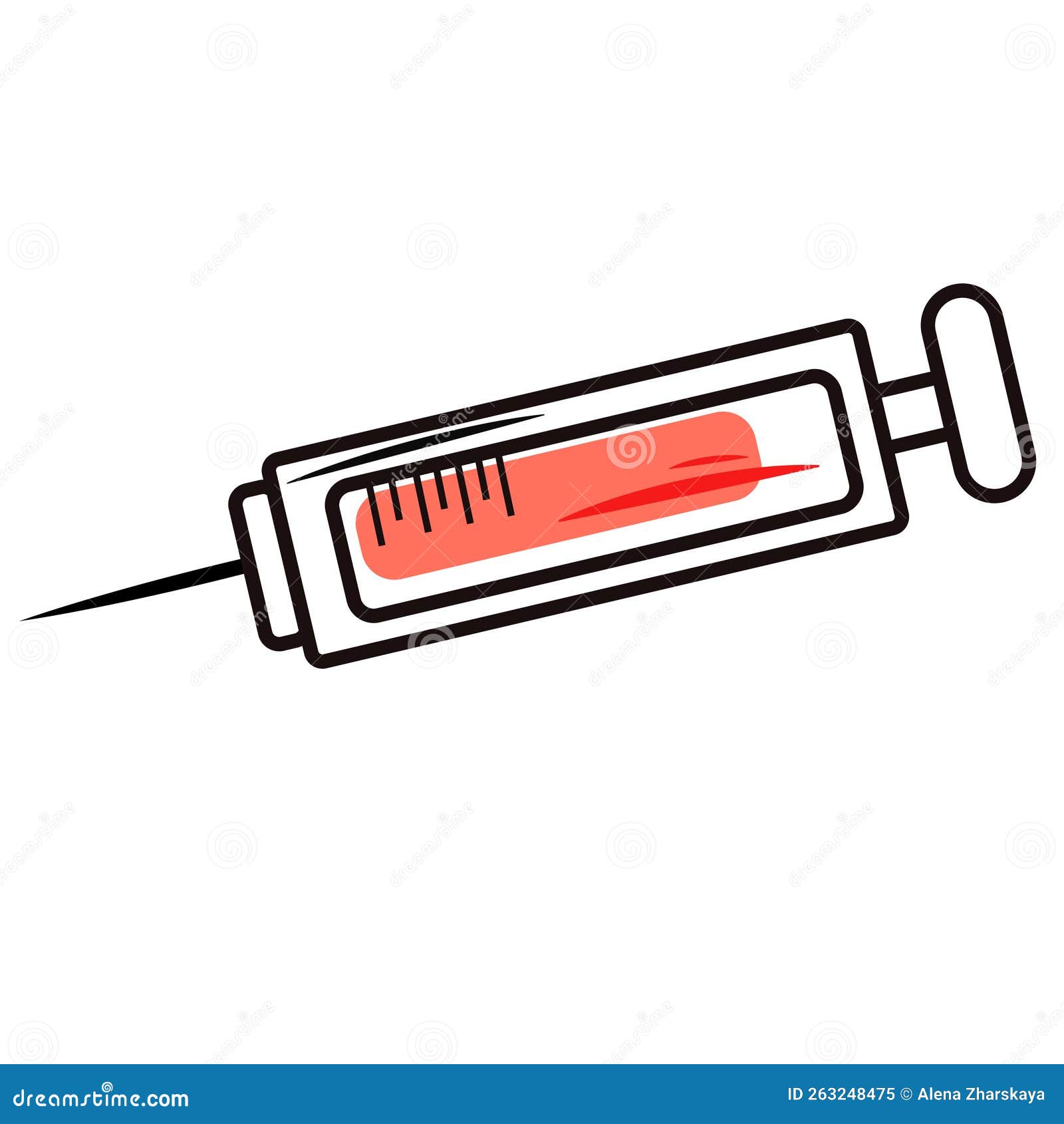 Injection Syringe Icon Transparent Stock Illustration - Illustration of ...