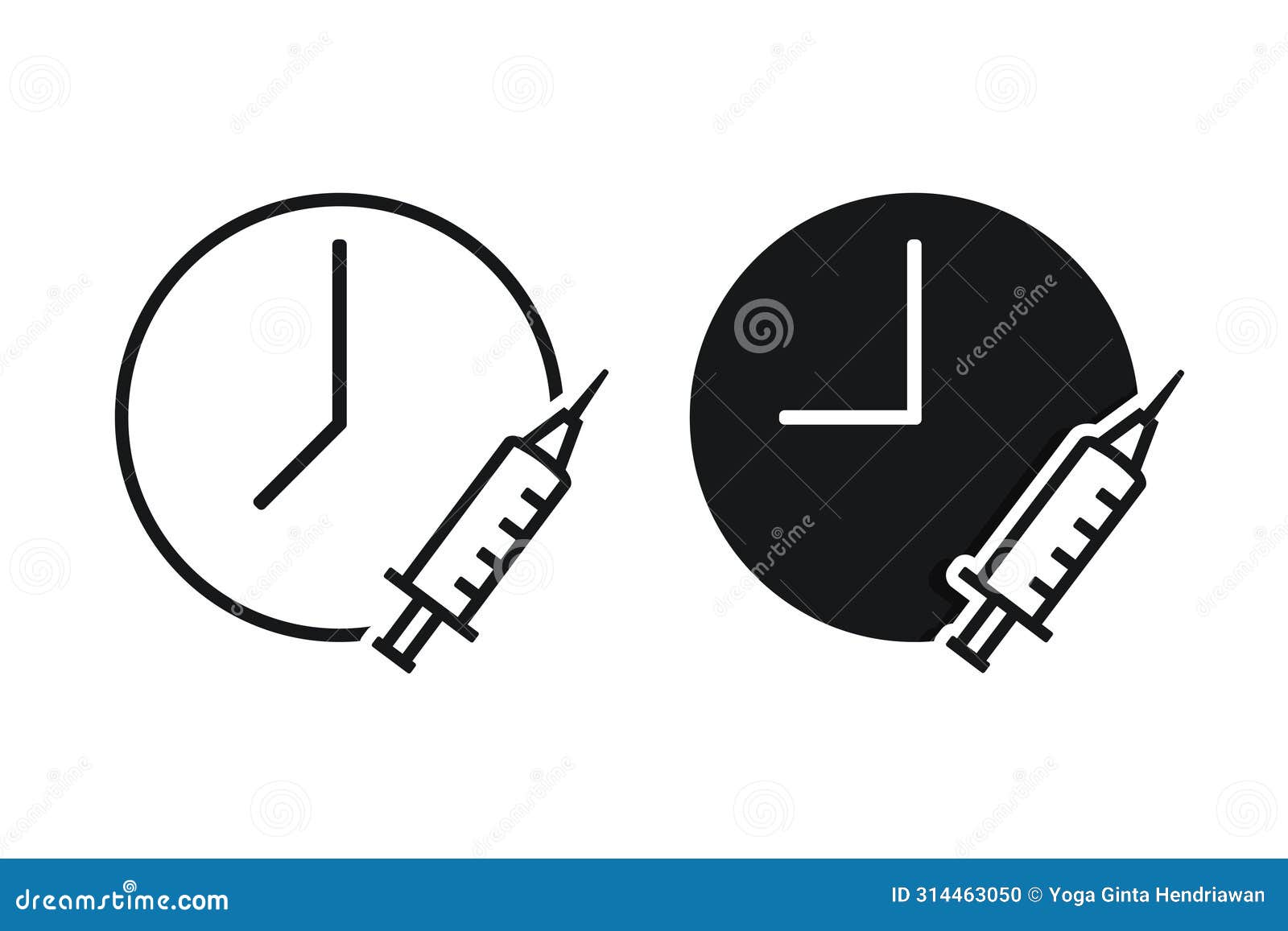 Injection Time Symbol. Illustration Vector Stock Vector - Illustration ...