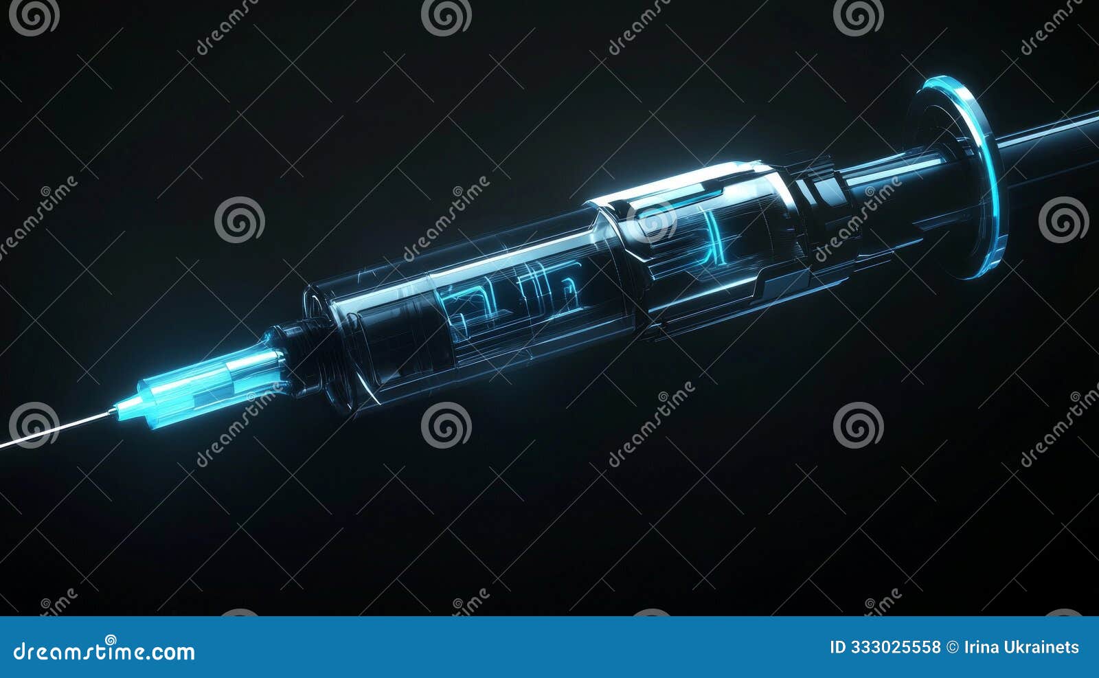 A Futuristic Syringe with a Glowing Needle is Shown in this Image. the ...