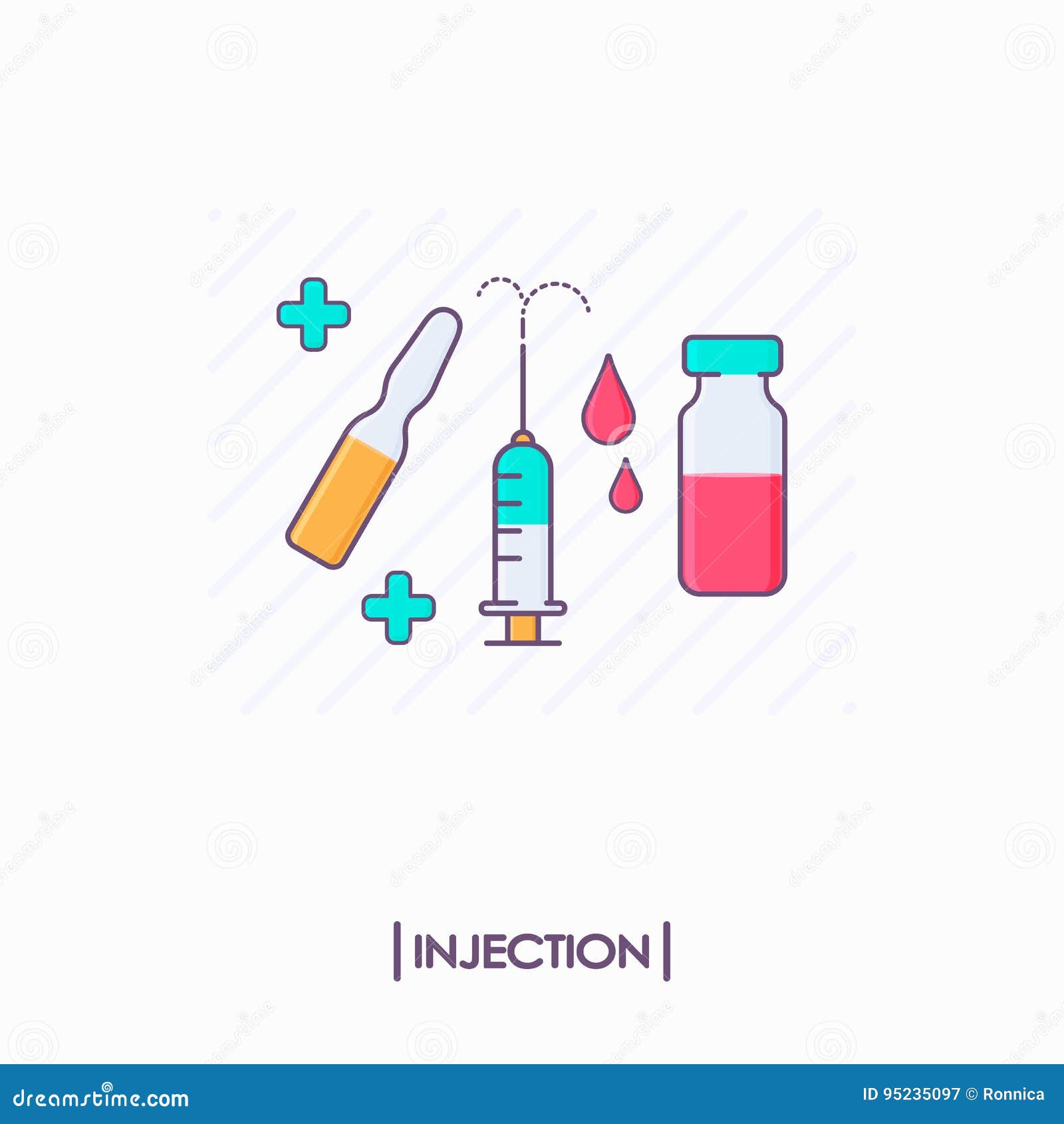 Injection tools icons stock vector. Illustration of inject - 95235097