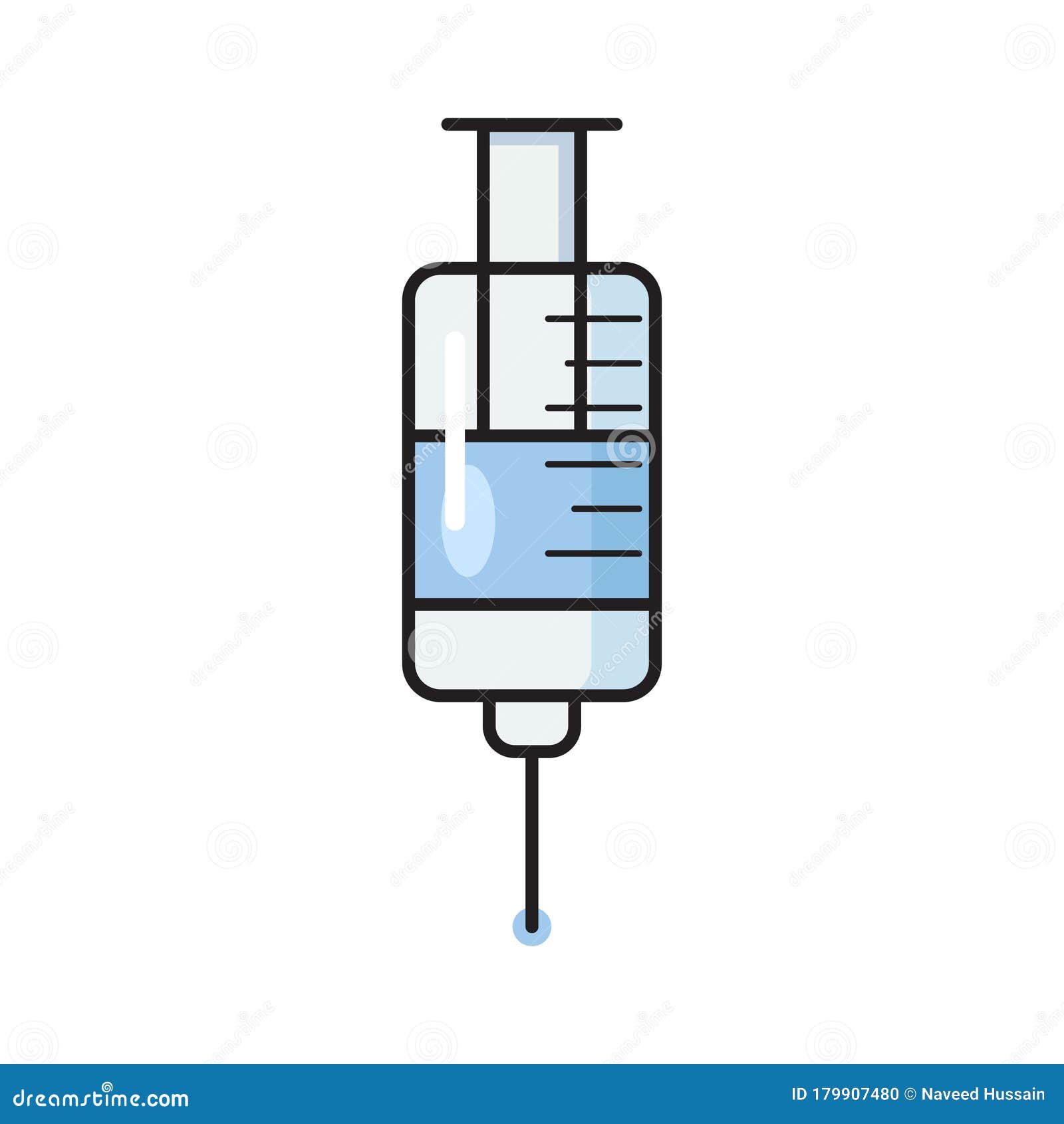 Injection Vector Flat Color Icon Stock Vector - Illustration of icon ...