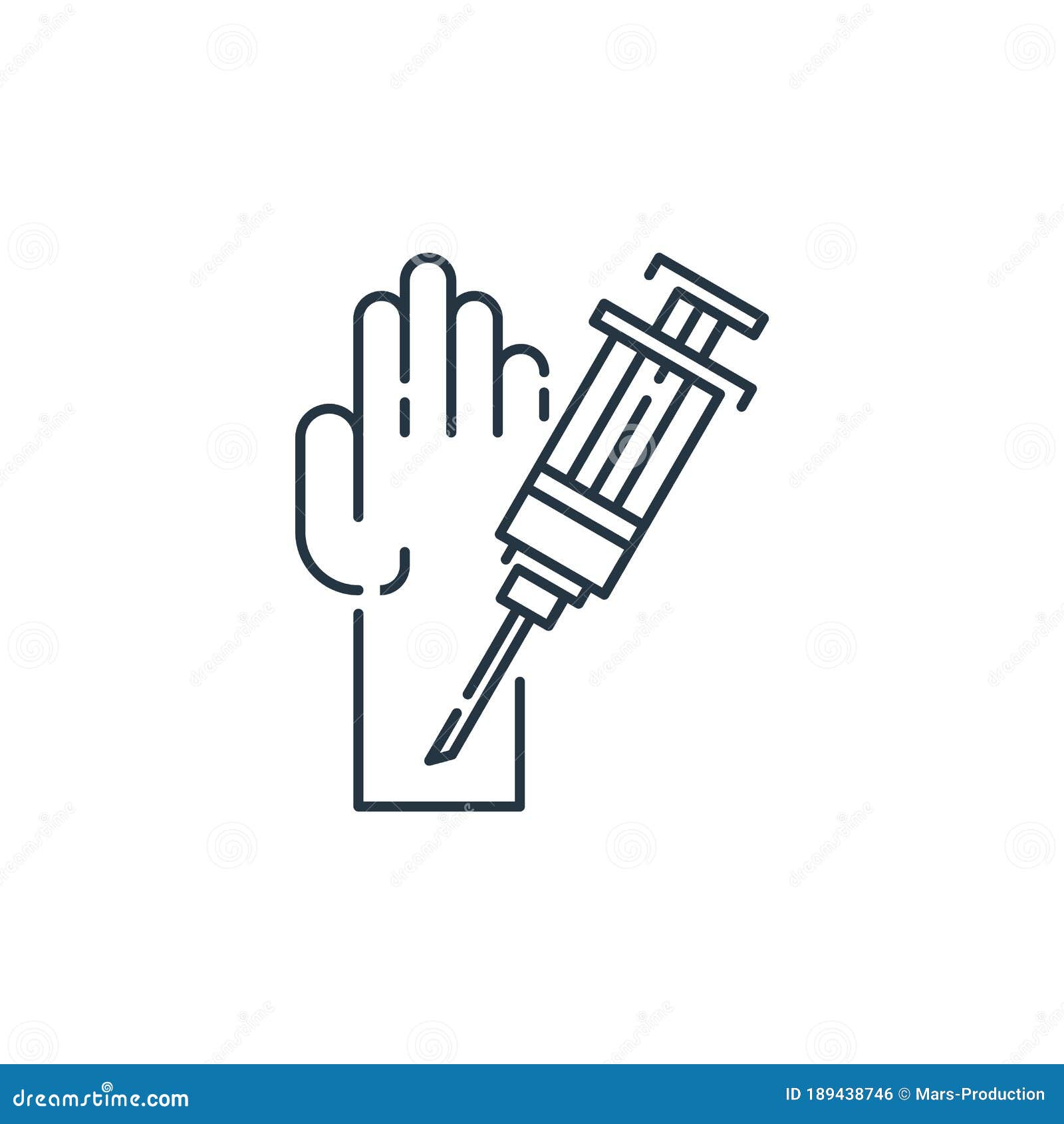 Injection Vector Icon Isolated on White Background. Outline, Thin Line ...