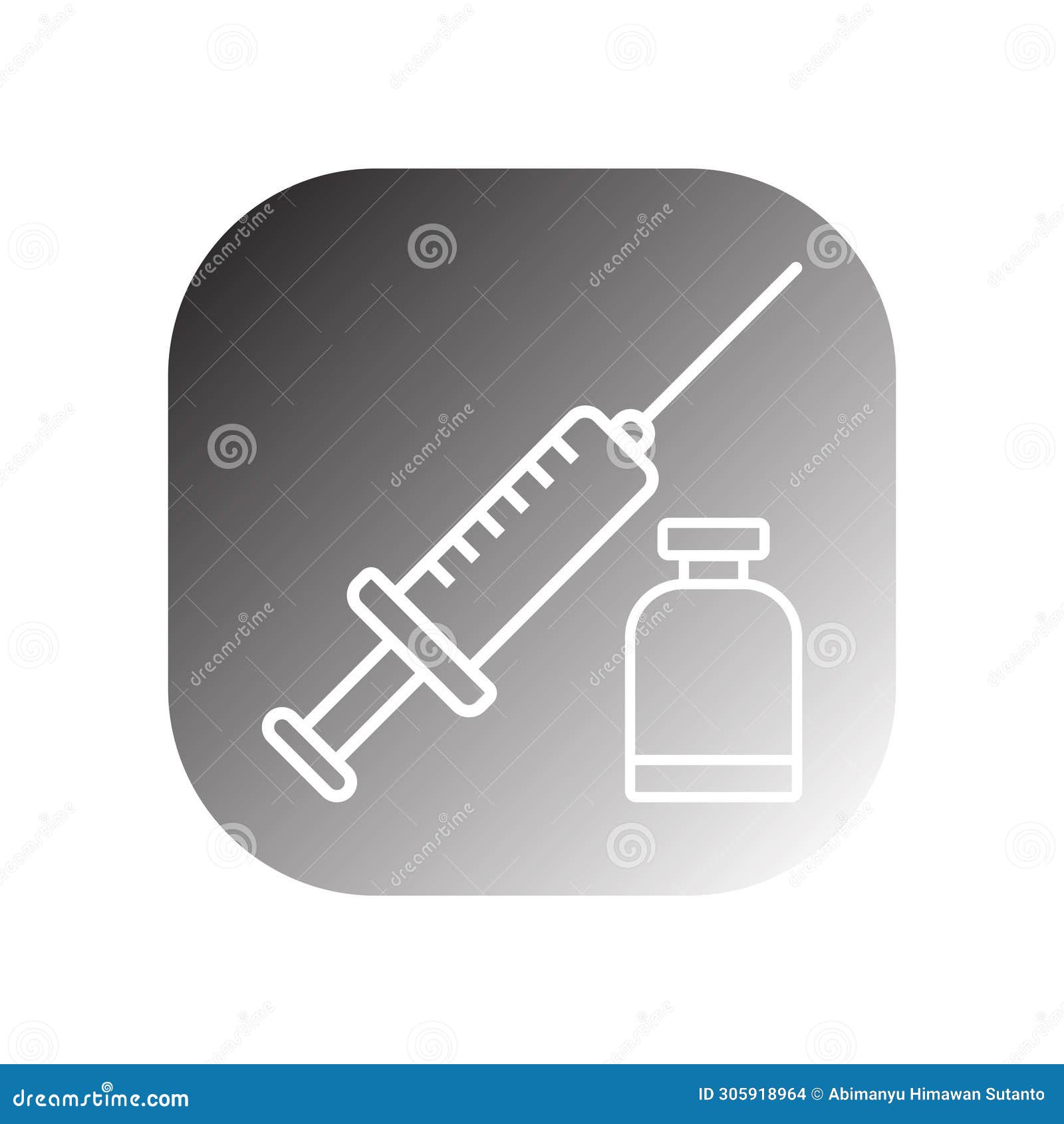 Injection vial icon vector stock vector. Illustration of vector - 305918964