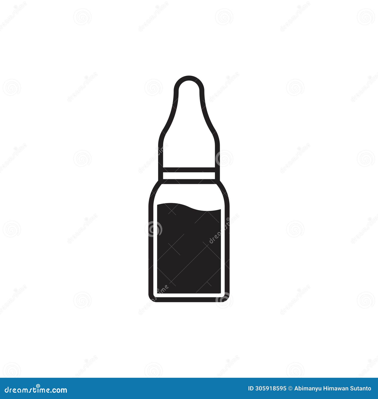 Injection vial icon vector stock vector. Illustration of health - 305918595